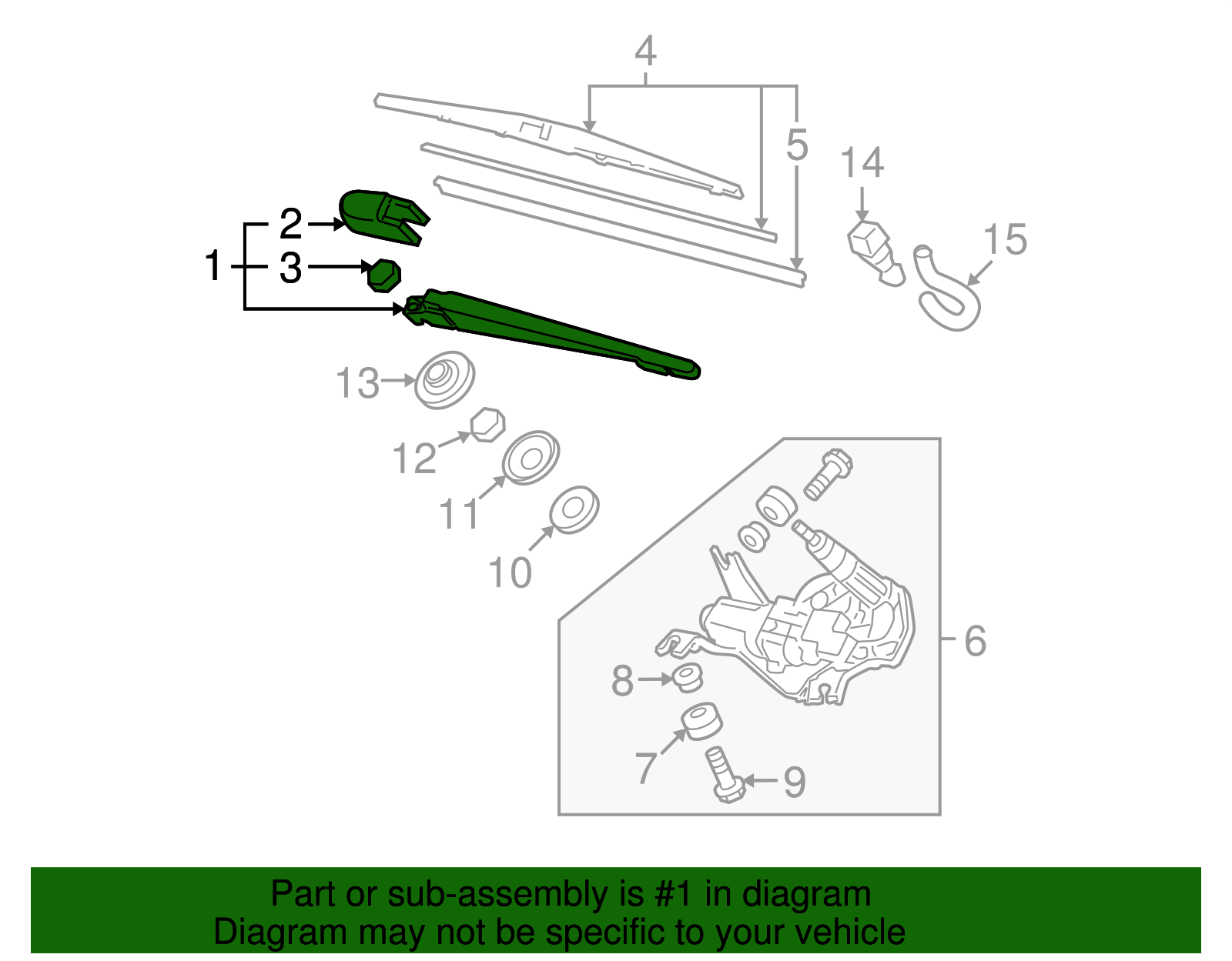 76720-SWA-003 - 2007-2011 Honda CR-V - Arm Rear Wiper | All Discount ...