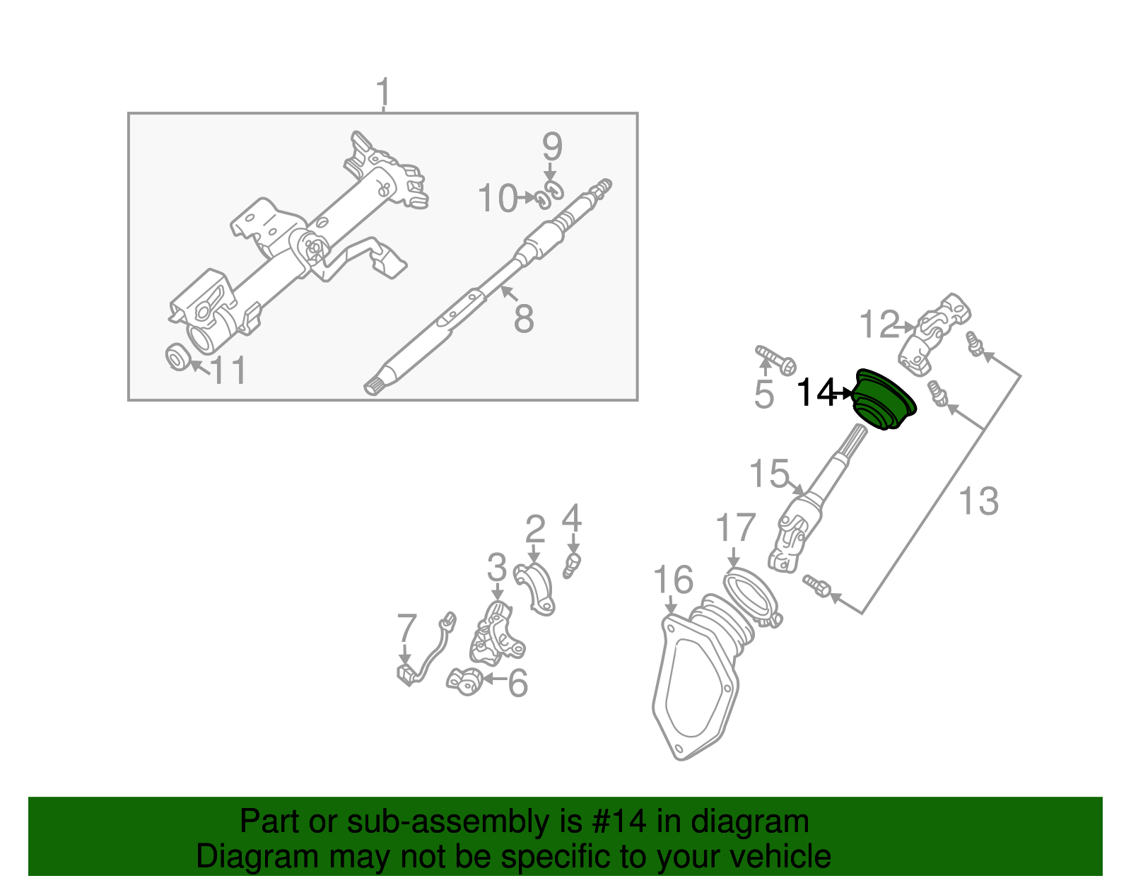 2002 Toyota Camry Lower Seal 45026-33050 | Toyota Parts Center