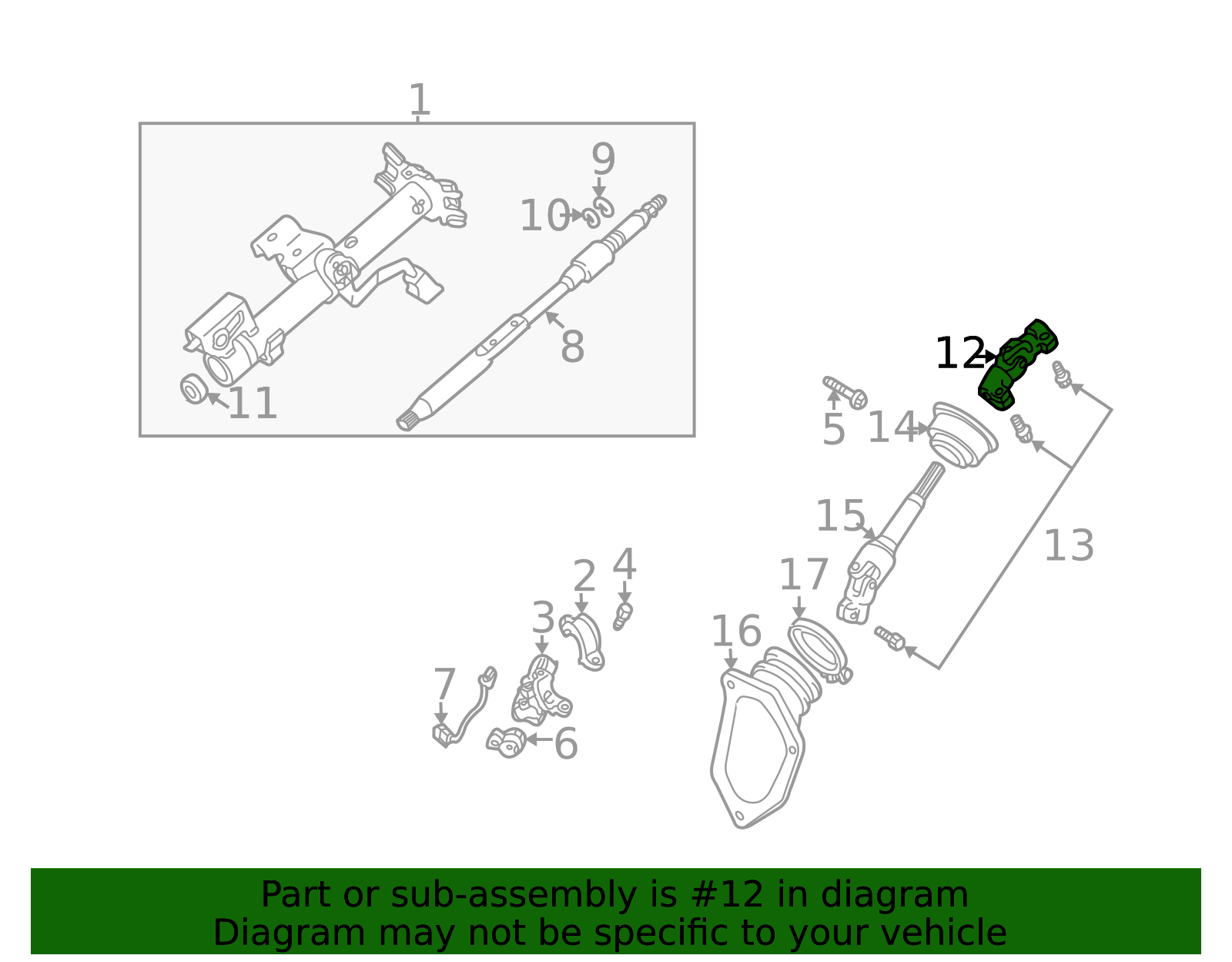 2002 Toyota Camry Steering Shaft Universal Joint 45209-33010 | Toyota ...