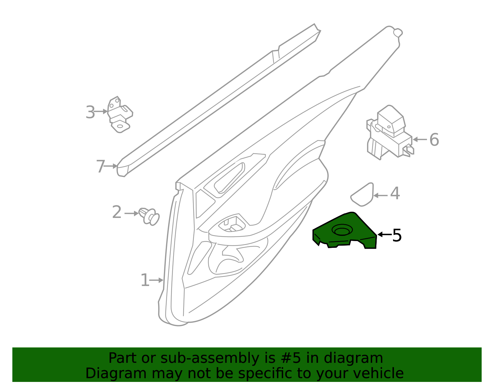 82960-4RA0A - Door Switch Trim Panel Official Nissan Parts Store