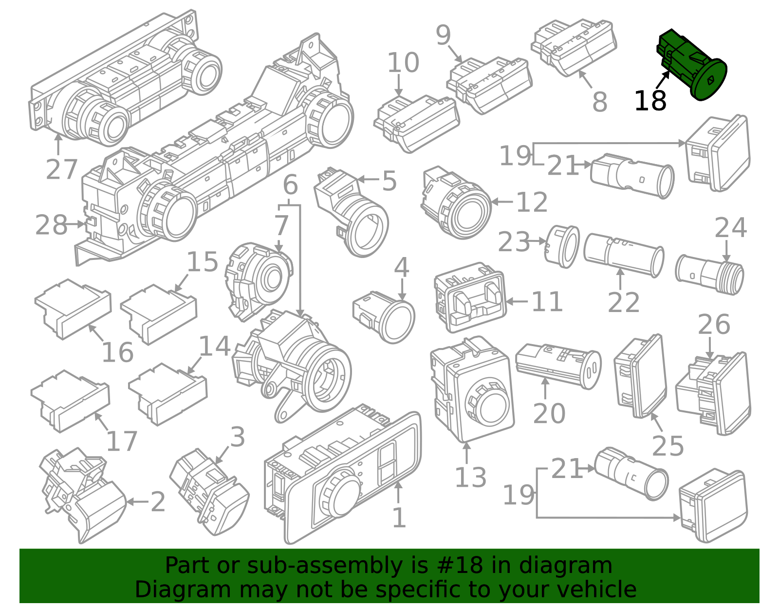 AV1Z-14B268-A - Airbag Switch - Lasco Auto Parts