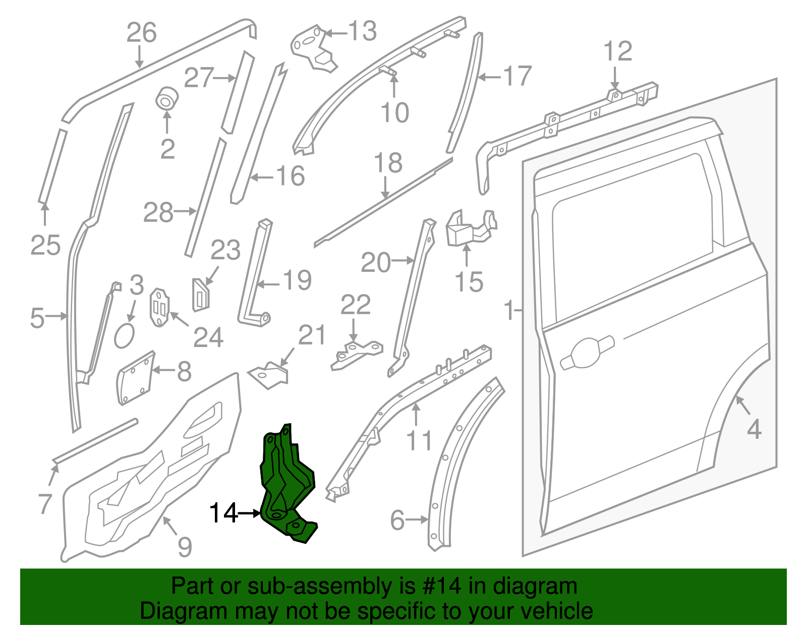 2011-2017 Nissan Quest Roller Assembly 82420-1JA0A | Nissan Parts Central
