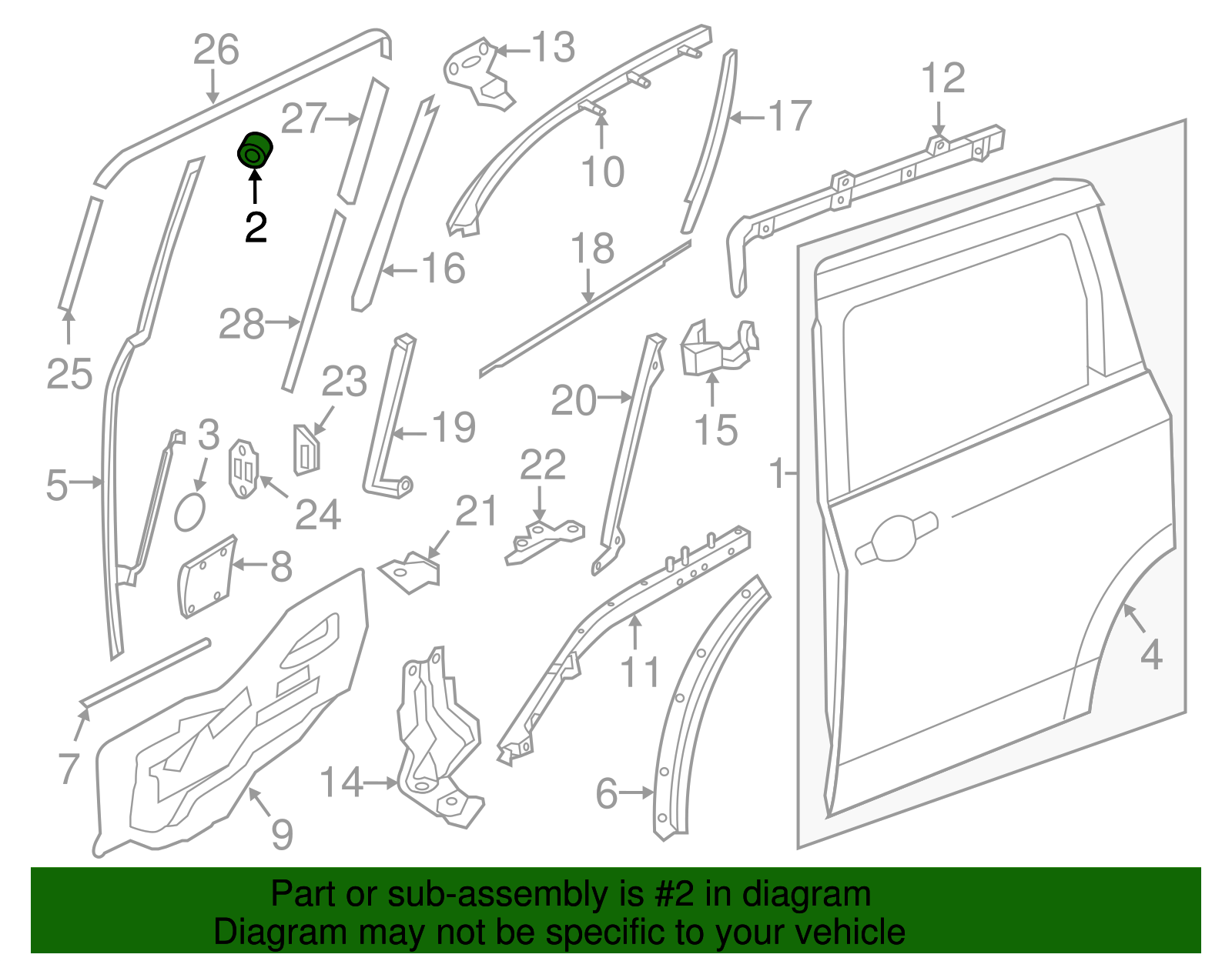 2011-2017 Nissan Quest Door Shell Bumper 82896-1JA3A | Scott Evans ...