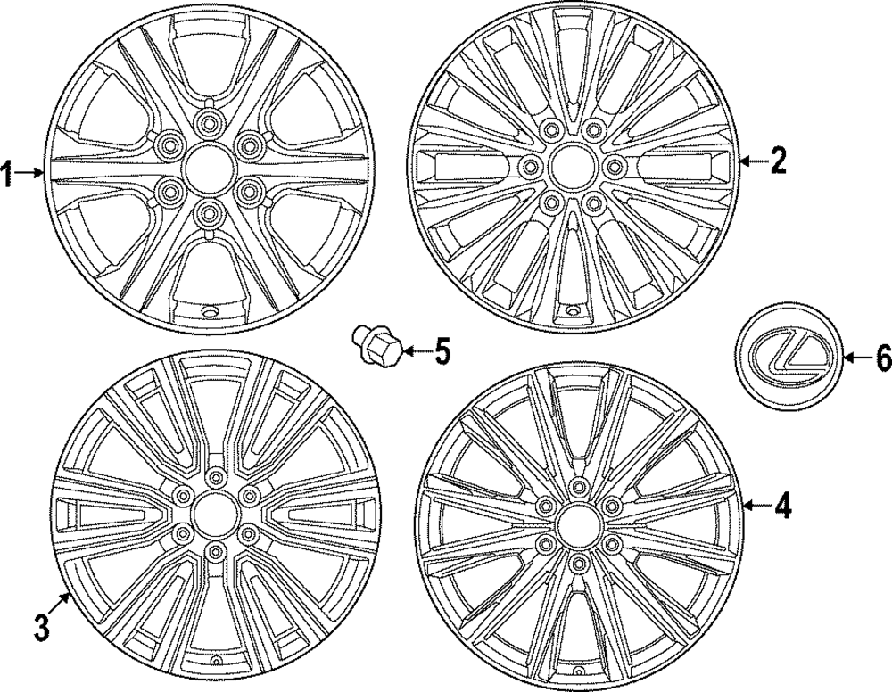 2022-2025 Lexus Wheel, Alloy 42611-60G10 | OEM Parts Online