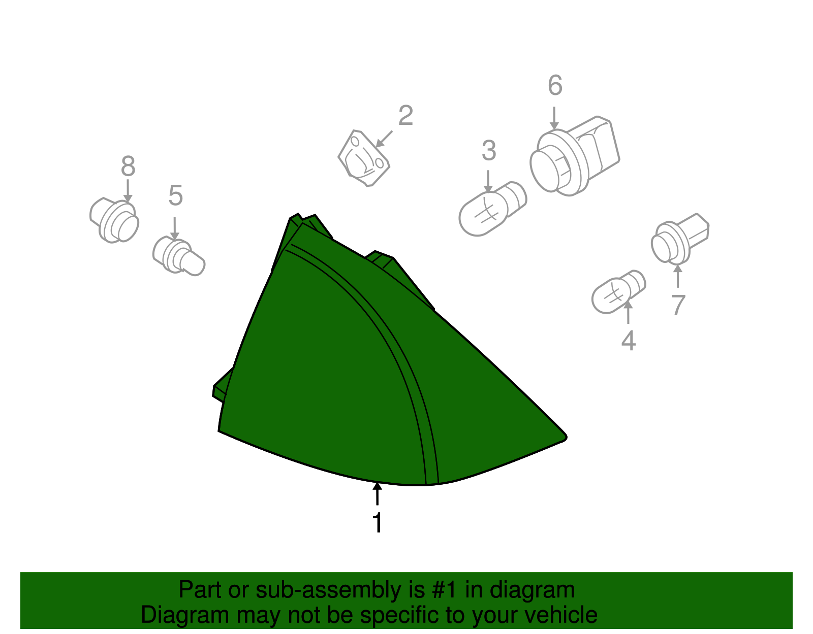 Genuine OEM Ford Part - Tail Lamp Assembly 6E5Z-13405-B | Genuine OEM ...