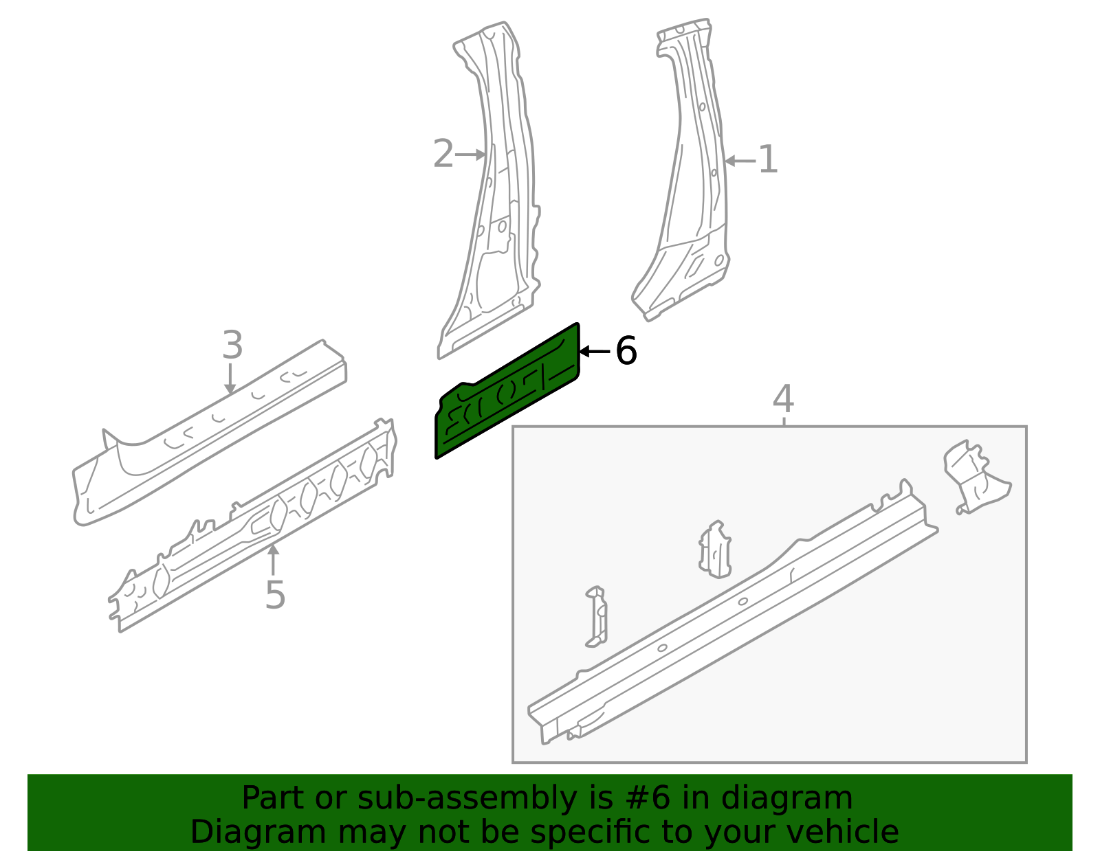 SU003-01289 - High-Quality Rocker Panel Reinforcement for AutoNation Parts