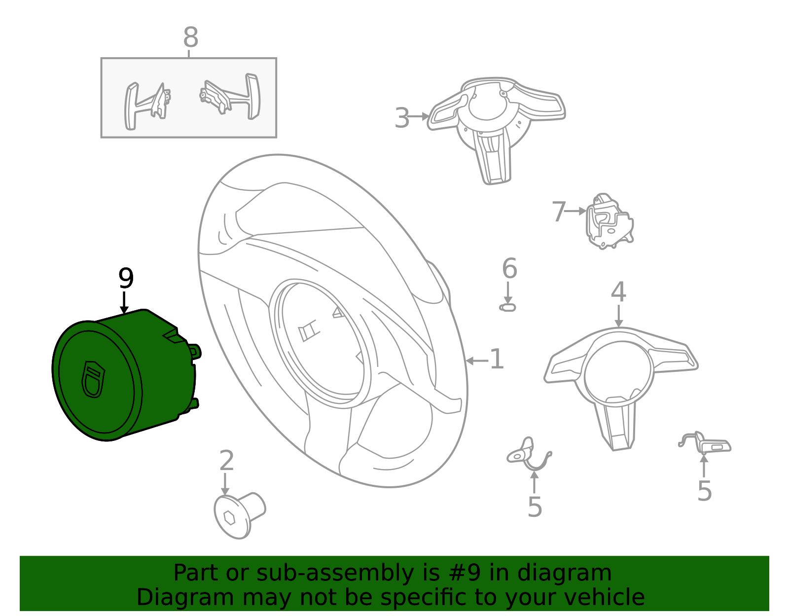 2021-2025 Porsche 911 Driver Air Bag 992-880-201-S-TRS | OEM Parts Online