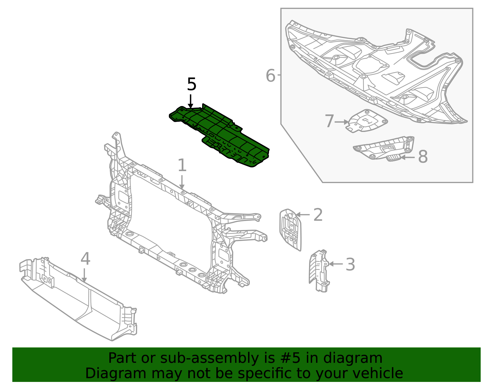 Hyundai - 29135-N9000 - Radiator Support Air Deflector - 2022-2025 ...