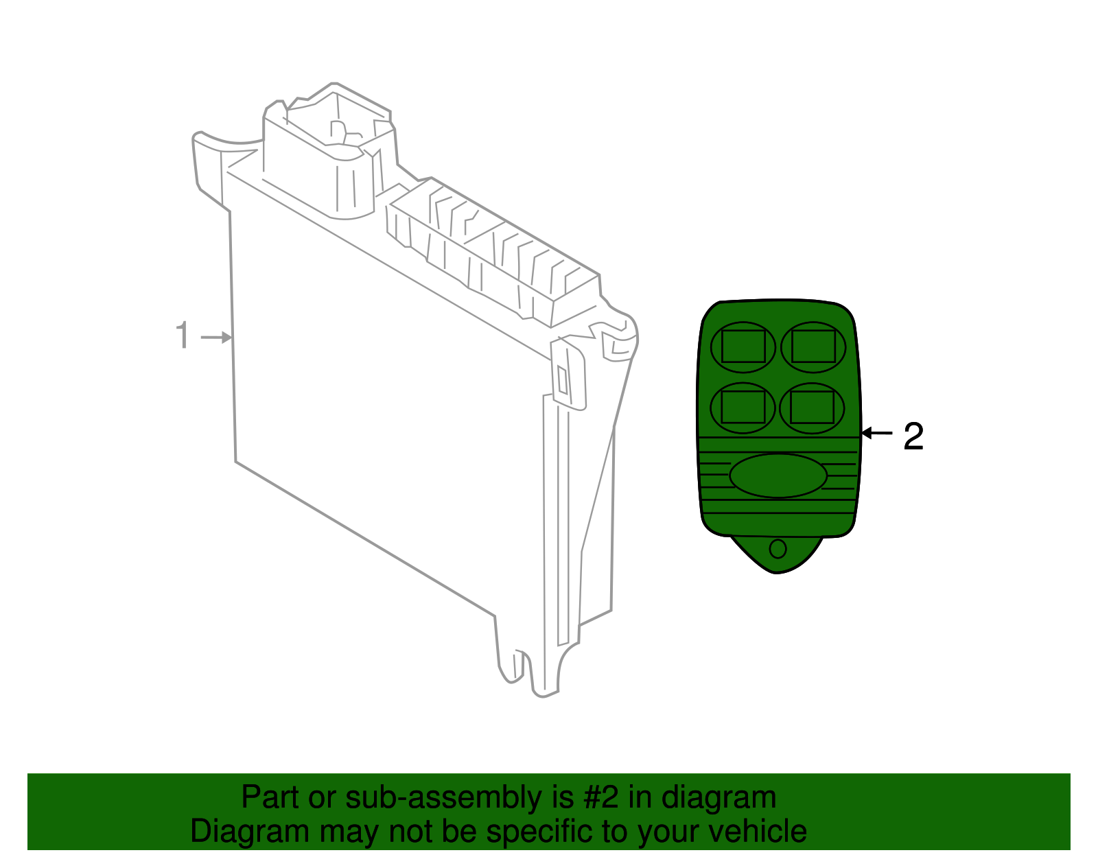 1995-2006 Ford Keyless Entry Transmitter 3W7Z-15K601-AA | OEM Parts Online