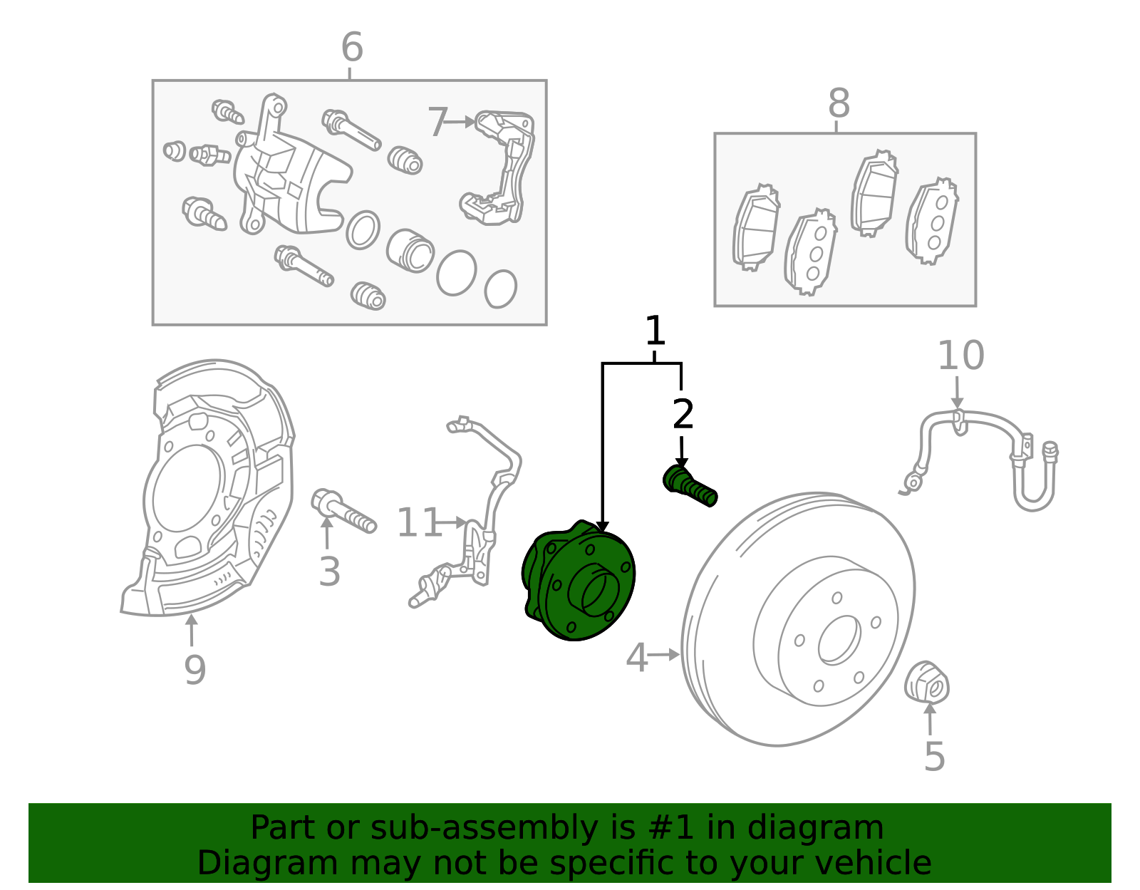 2016-2025 Toyota Hub Assembly 43550-47020 | OEM Parts Online