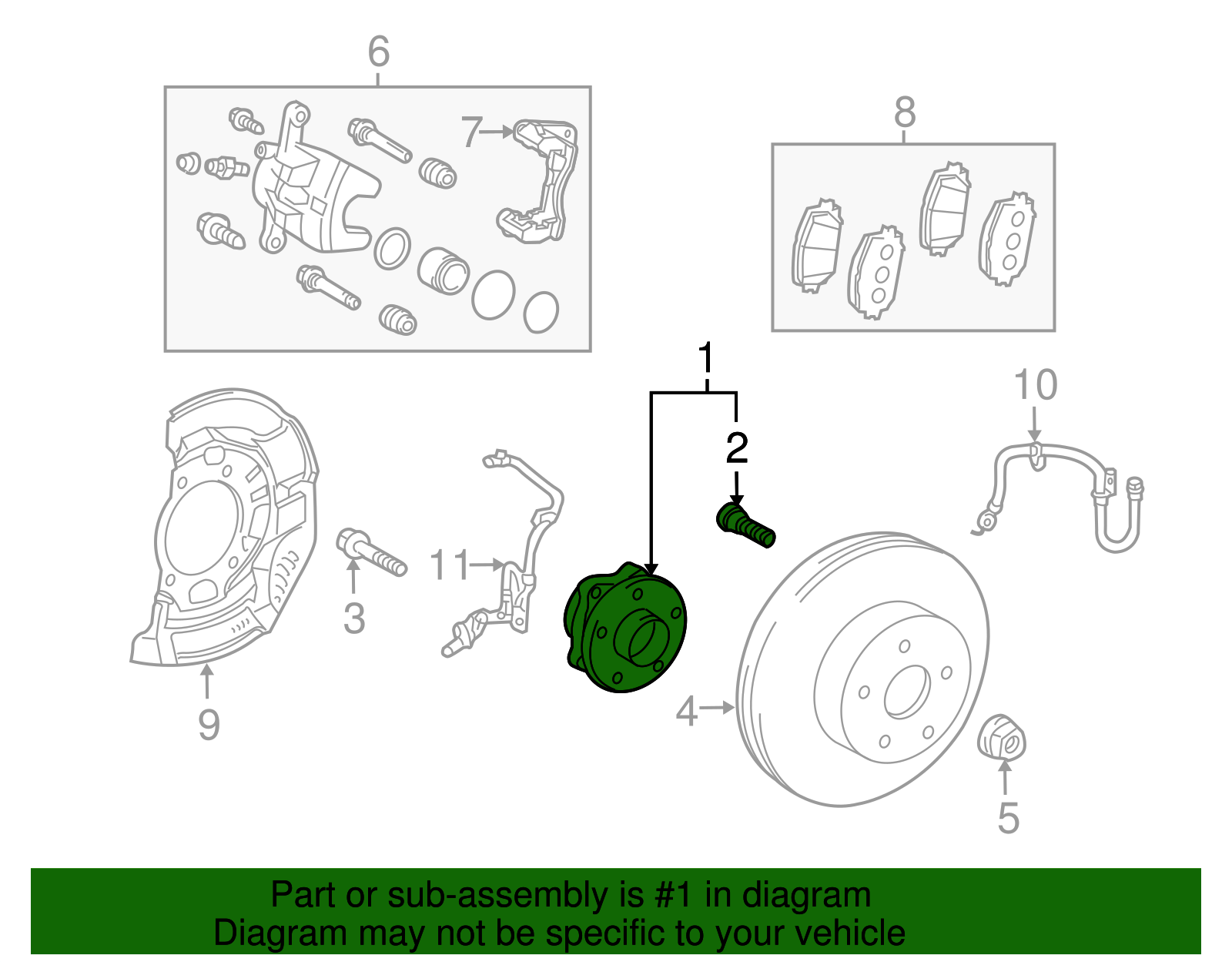 2016-2025 Toyota Hub Assembly 43550-47020 | Toyota San Diego Parts
