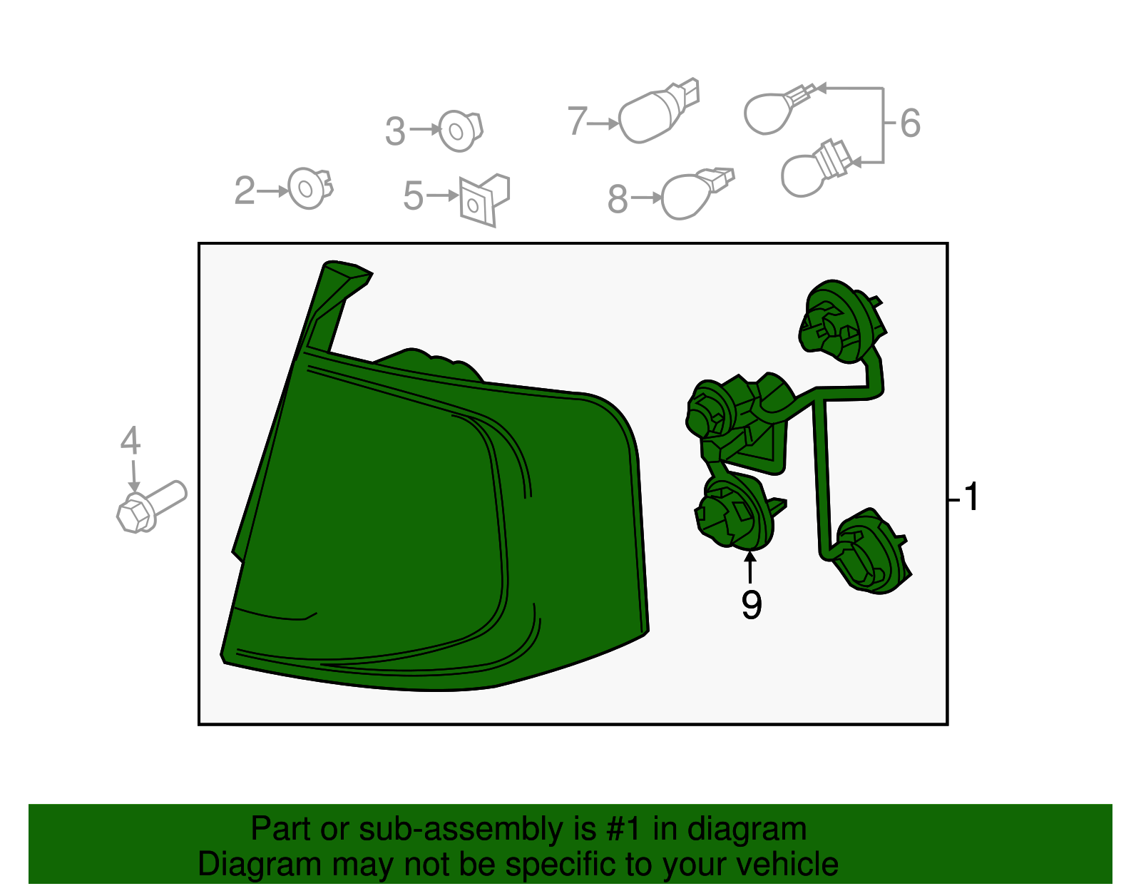 2011-2014 Ford Edge | Tail Lamp | BT4Z-13404-A | Walls' Ford Parts