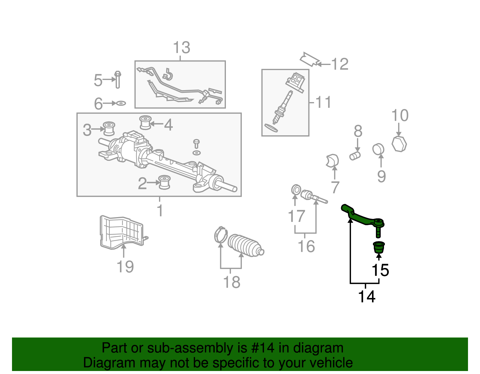 2009-2014 Acura TSX Outer Tie Rod 53540-TA0-A01 | OEMAcuraPart