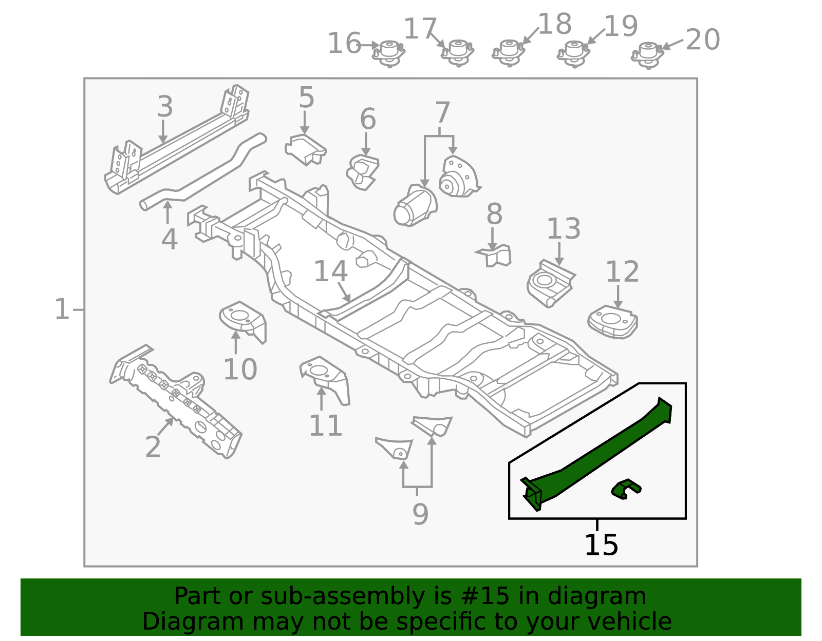 2007-2018 Jeep Rear Cross-Member 68003493AC | Mopar Parts Canada