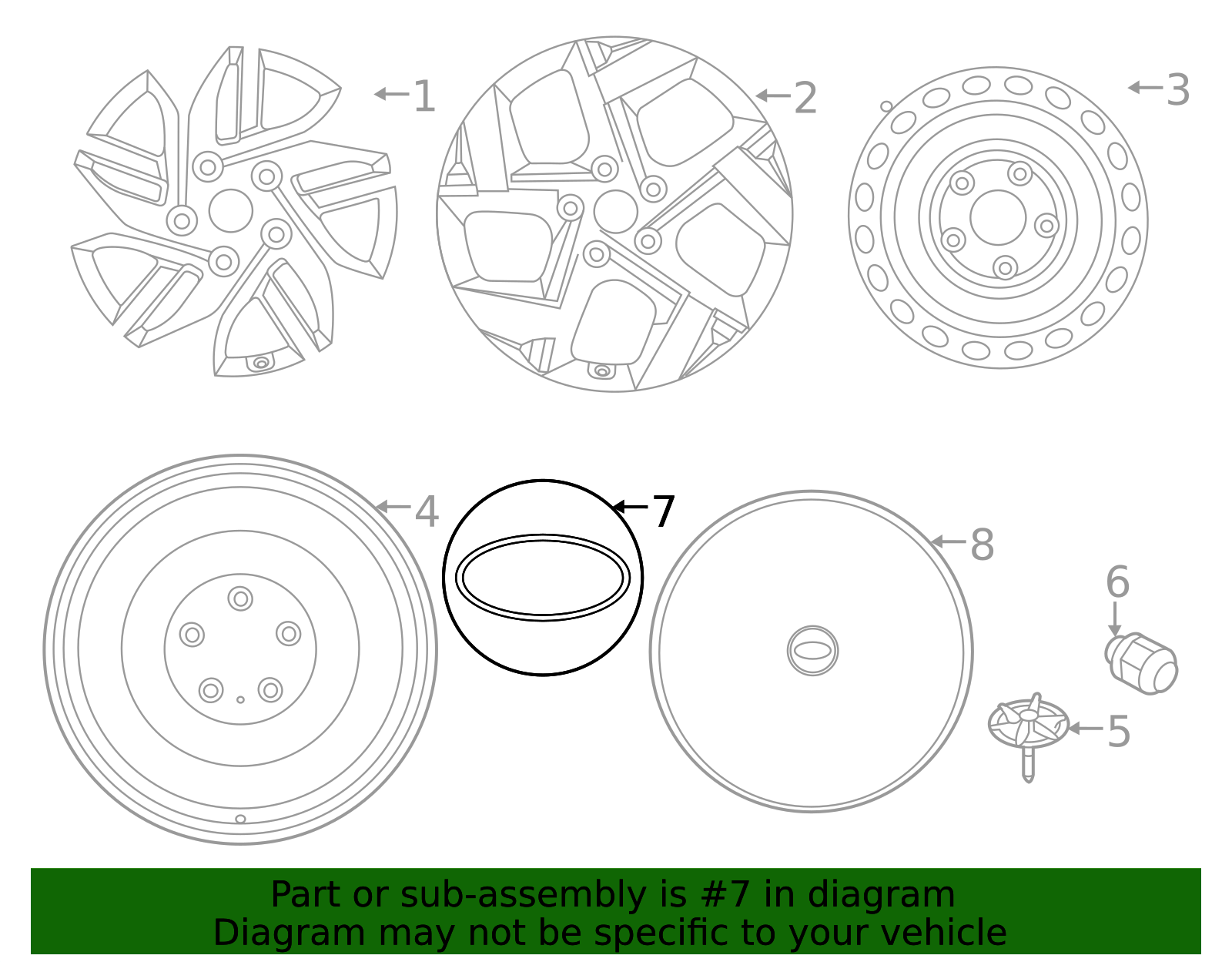 2020-2025 Hyundai Venue Center Cap 52960-K2200 | QuirkParts