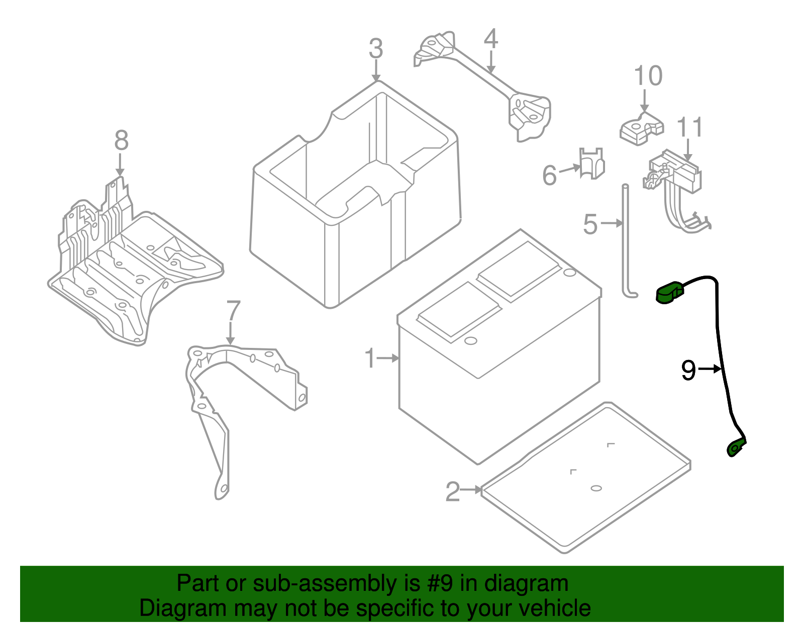 2004-2009 Nissan Negative Cable 24080-8Y100 | Bill Kay Nissan Parts