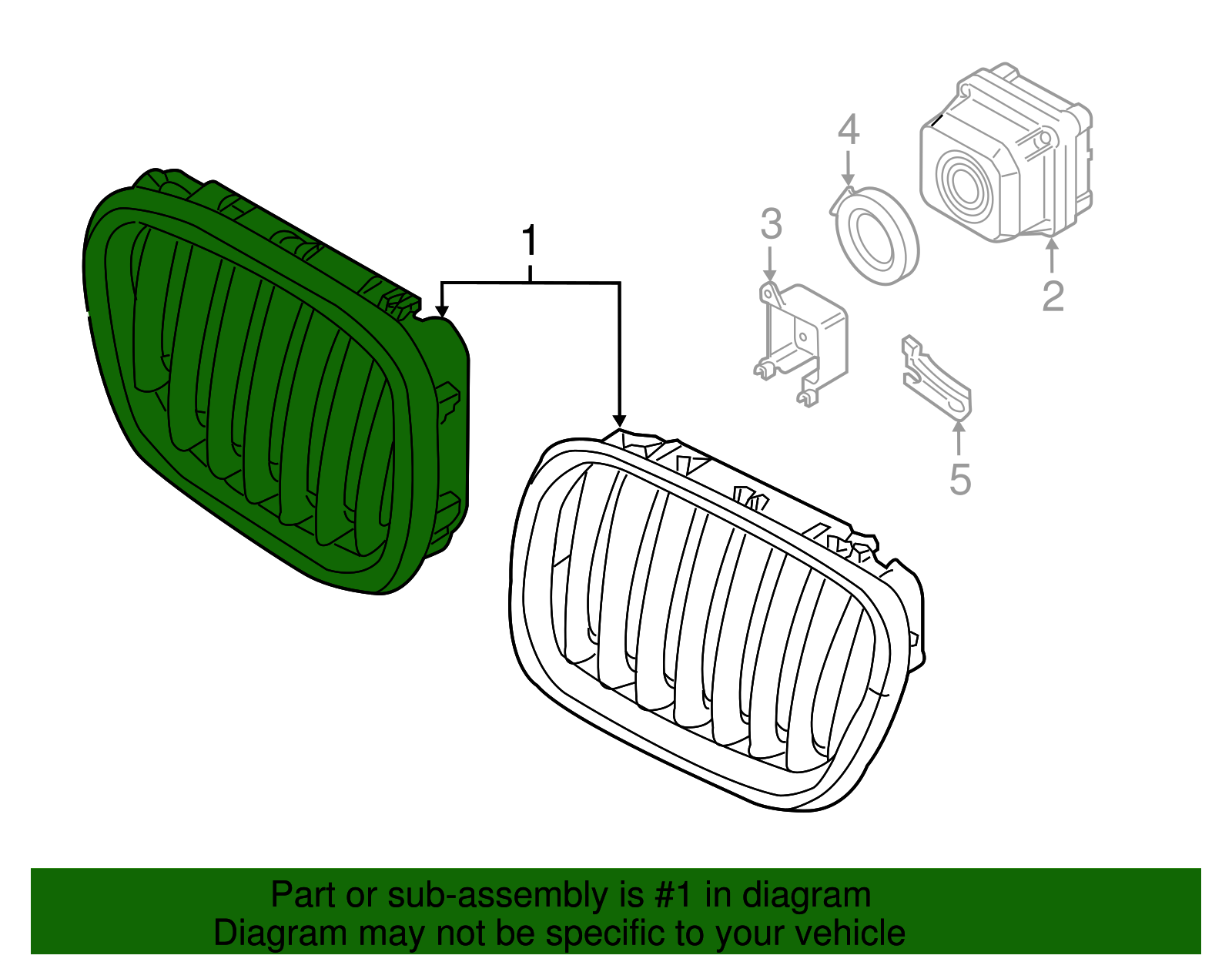 51-13-7-316-061 - Grille - 2014-2018 BMW X5 | BMWPartsHub