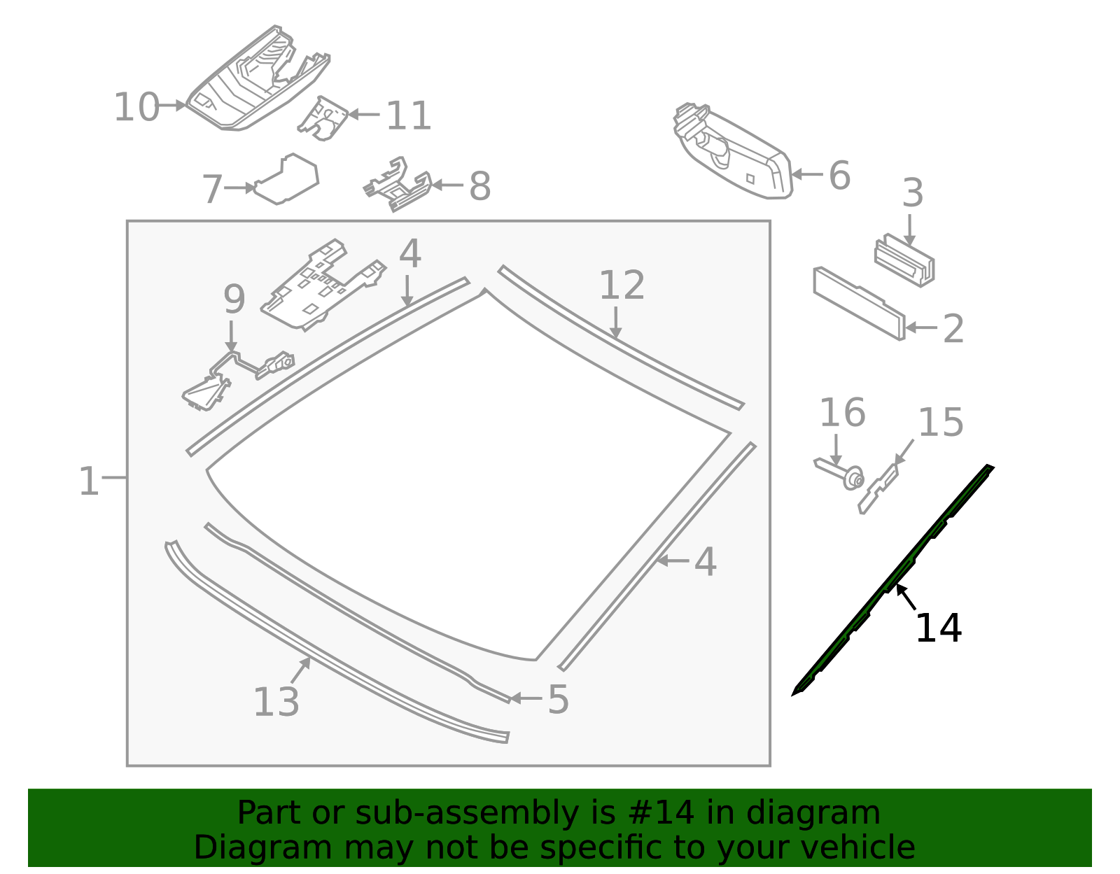 Genuine Official Toyota Windshield Molding part# 75535-06010 for 2018 ...