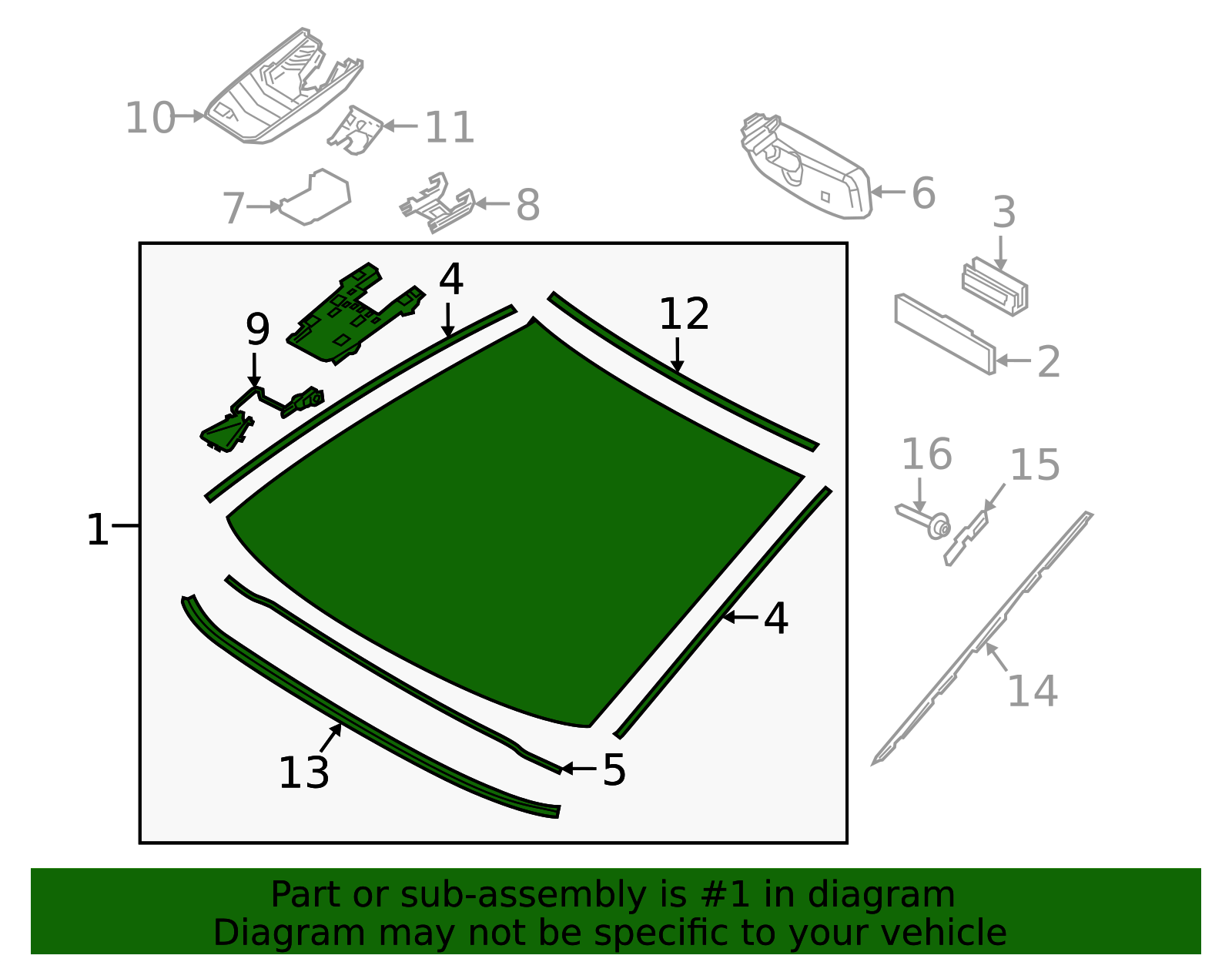 56101-06B10 - Windshield - OEM Genuine Toyota Parts