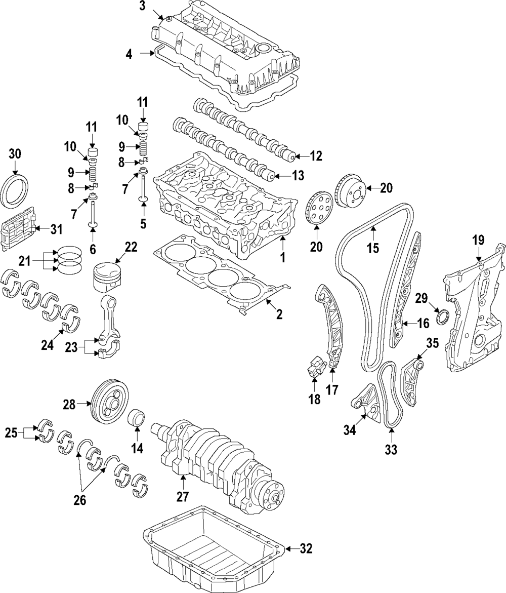 Hyundai - 23121-25060 - Crankshaft Gear - 2006-2015 Hyundai | OEM ...