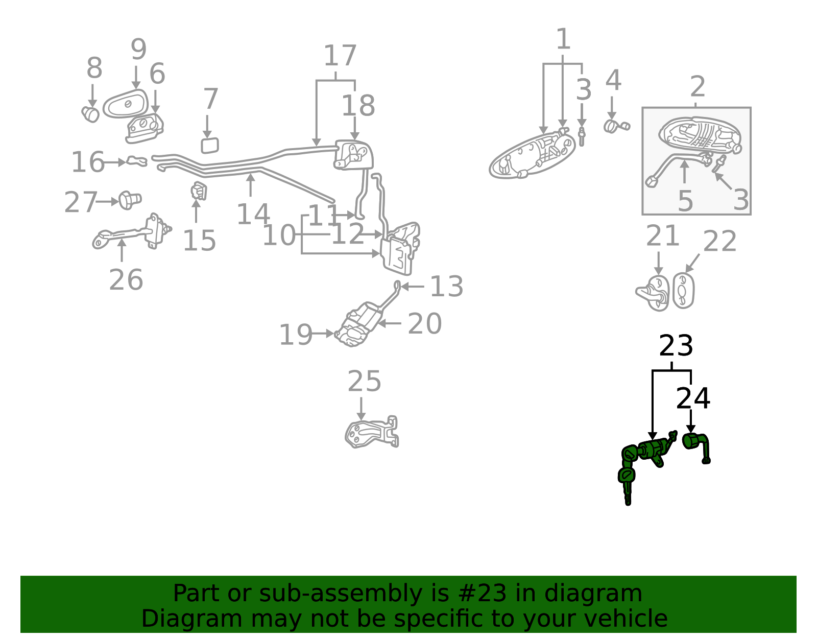 1999-2001 Hyundai Sonata Lock Cylinder 81981-38A00 | MotorMotor