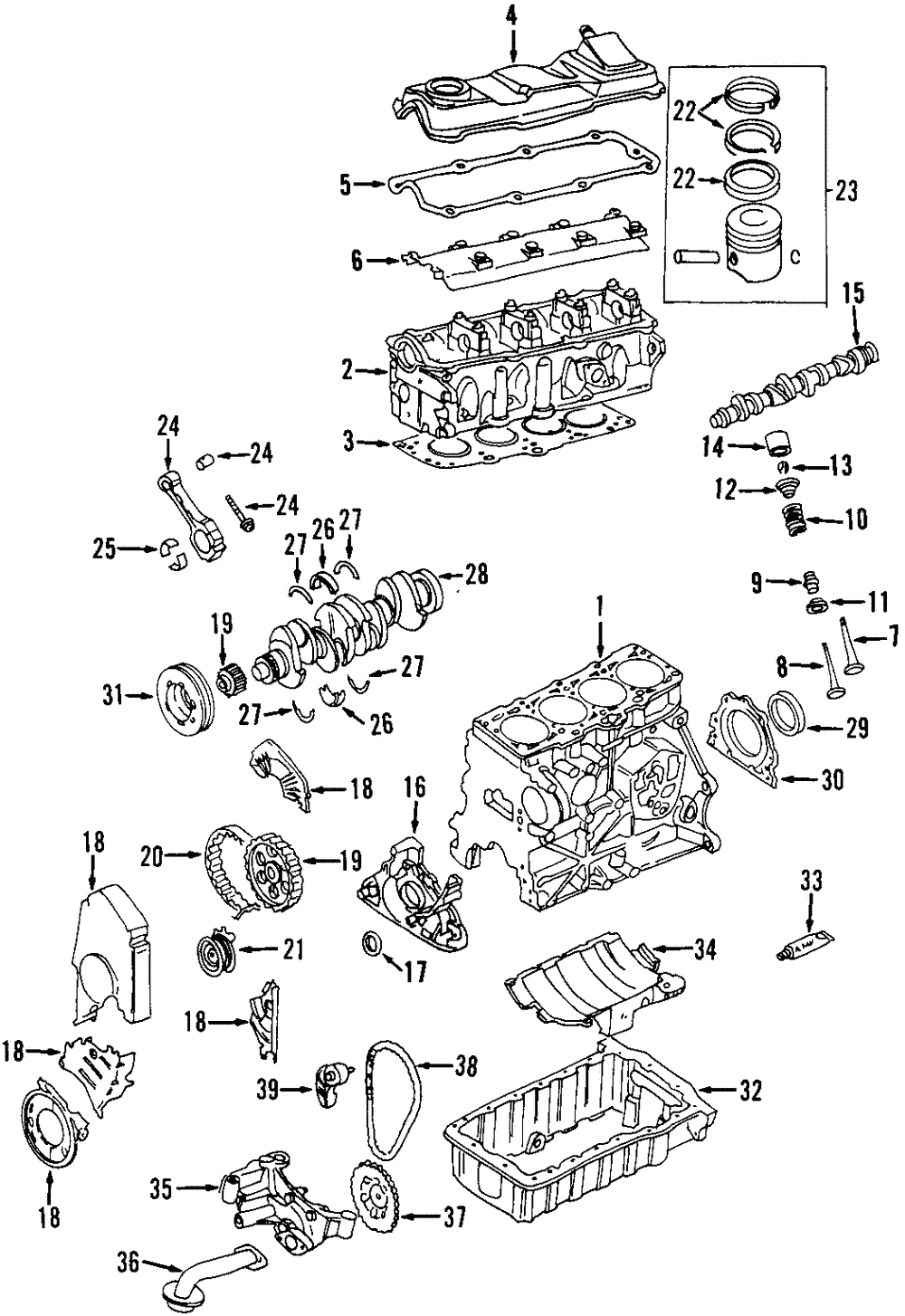 2001-2015 Volkswagen Engine Camshaft 050-109-101-P | VW Direct Auto Parts