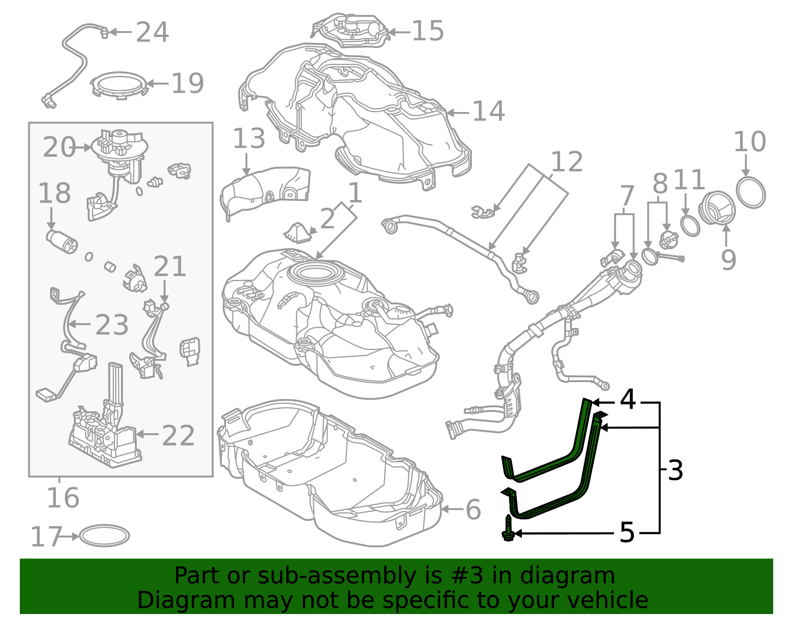 2021-2025 Toyota Fuel Tank Strap 77601-42140 | Toyota Parts Center