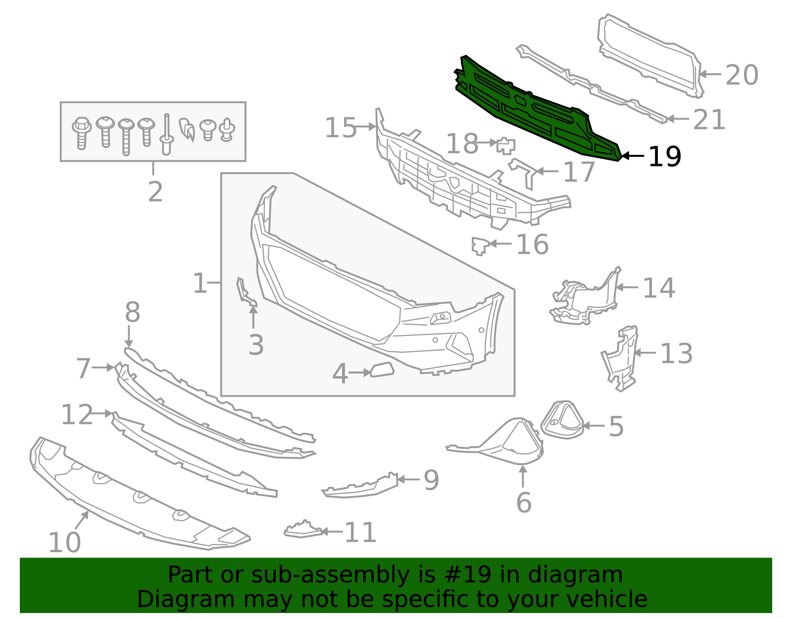 2020-2023 Audi Grille Bracket 4KE-807-683-A-9B9 | OEM Parts Online
