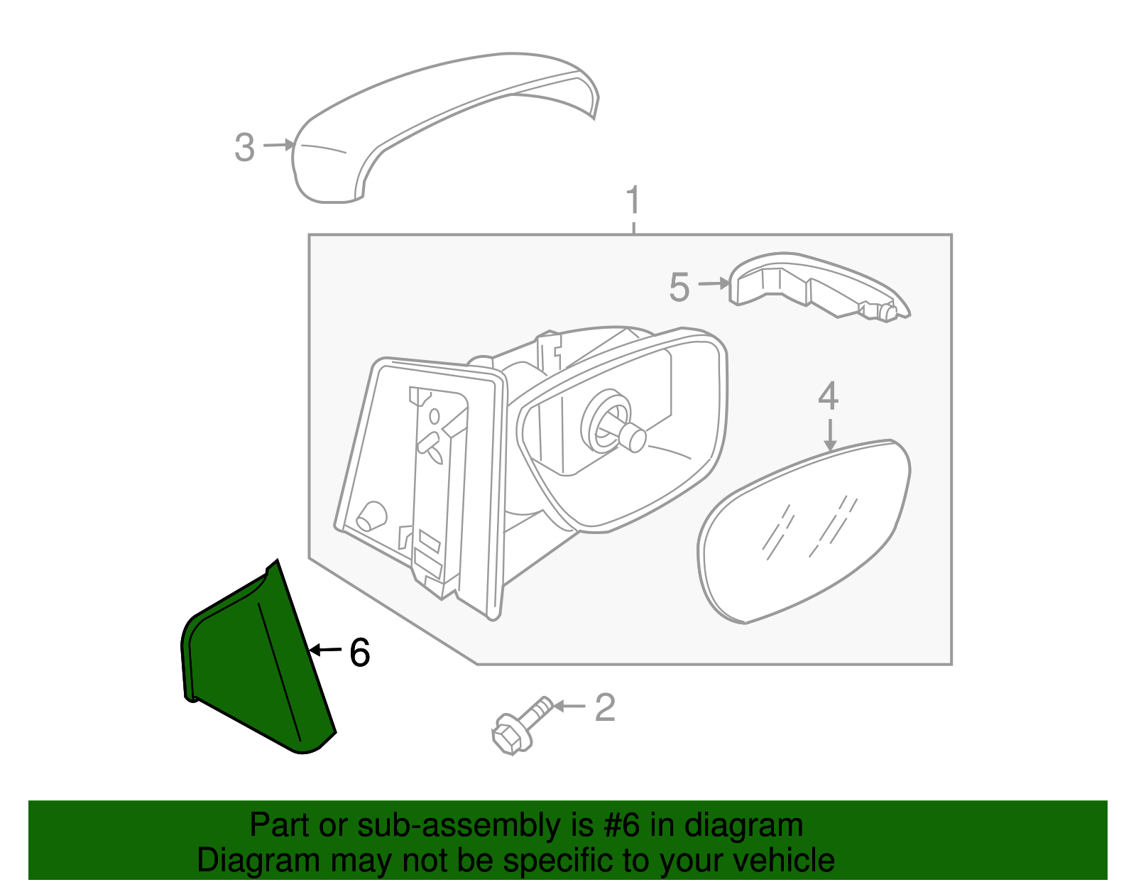 2010-2015 Mazda CX-9 Mirror Cover - Driver's Side (LH) TE71-69-1N7A-PZ ...