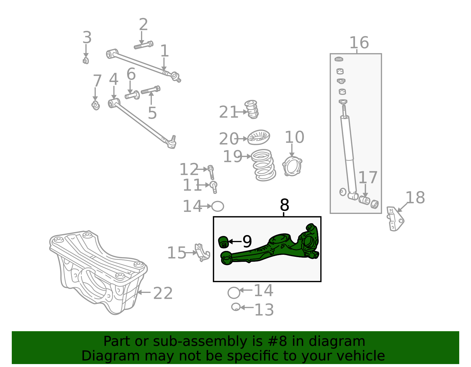 2001-2005 Toyota RAV4 2001-2005 Toyota RAV4 - Trailing Arm 48710-42010 ...