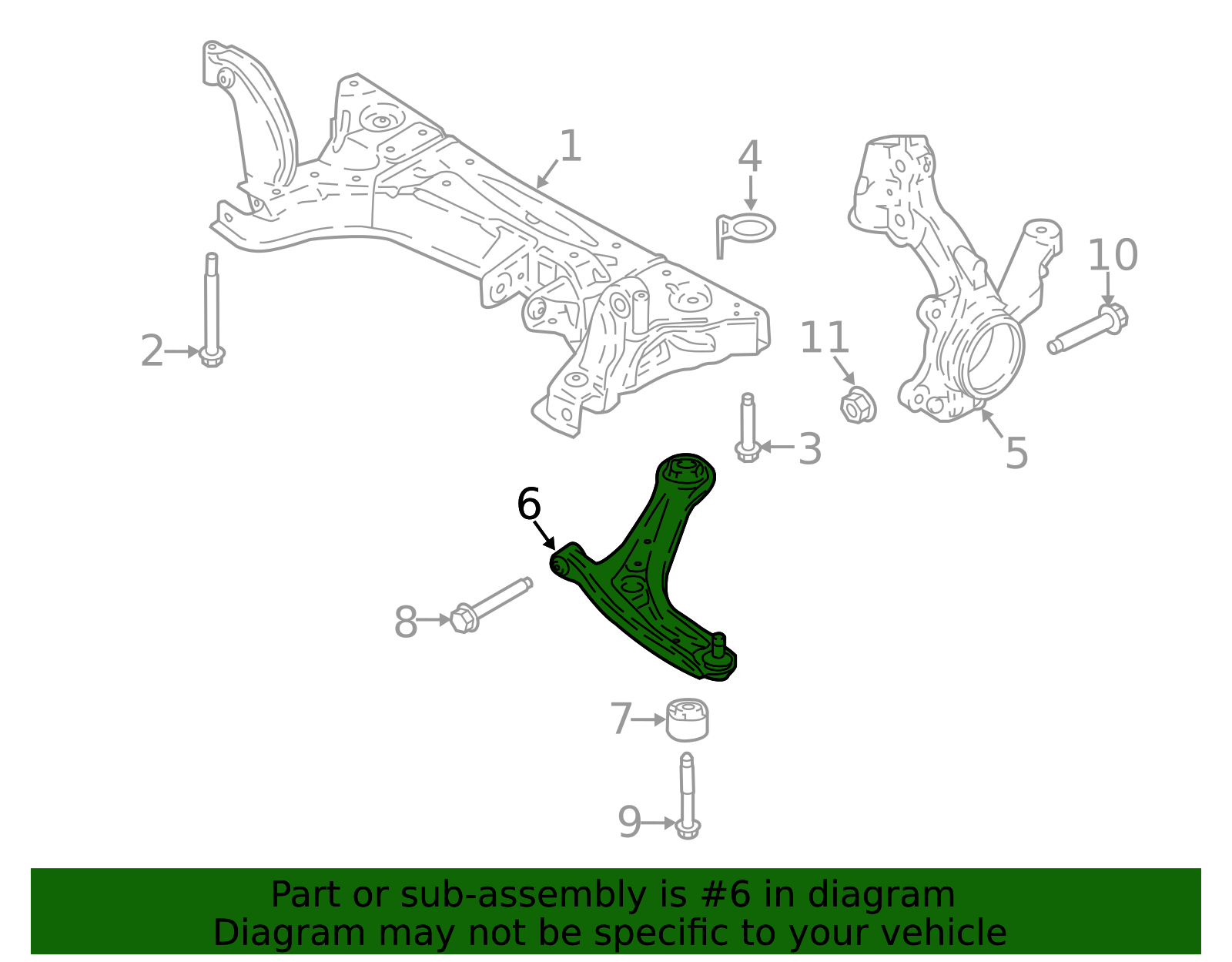 2018-2022 Ford EcoSport | Lower Control Arm | GN1Z-3078-C | Walls' Ford ...
