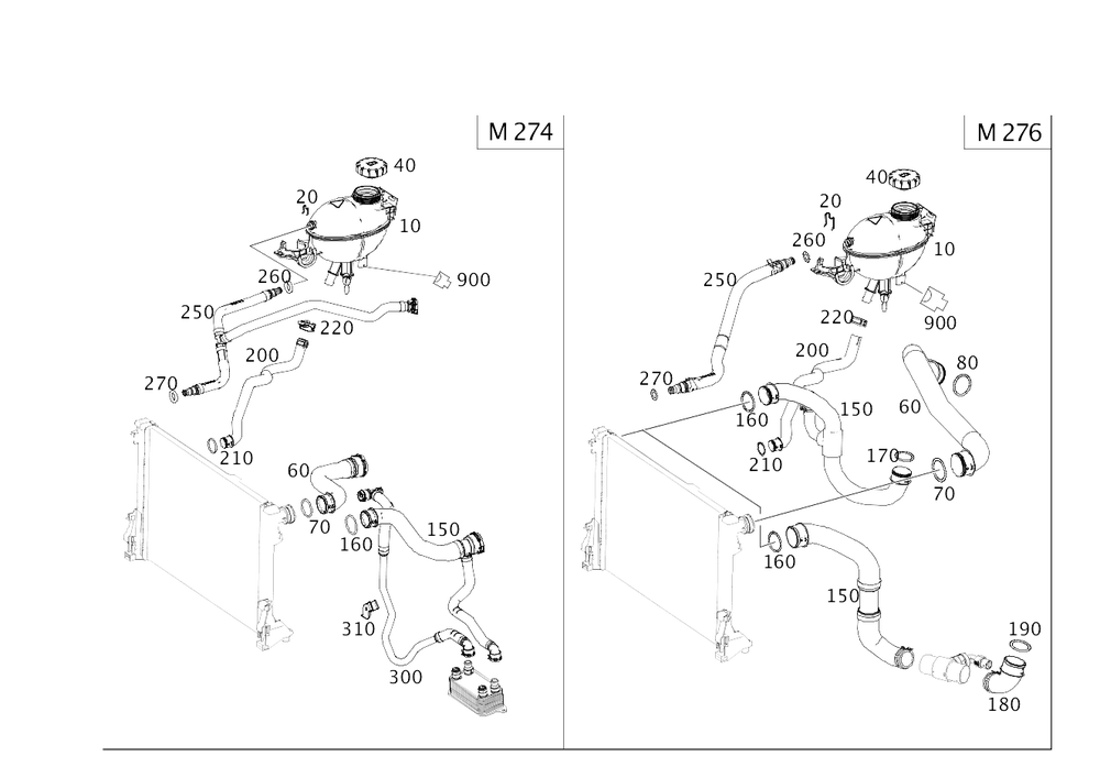 218-501-04-82 - Coolant Hose 2012-2018 Mercedes-Benz | MB Parts Source