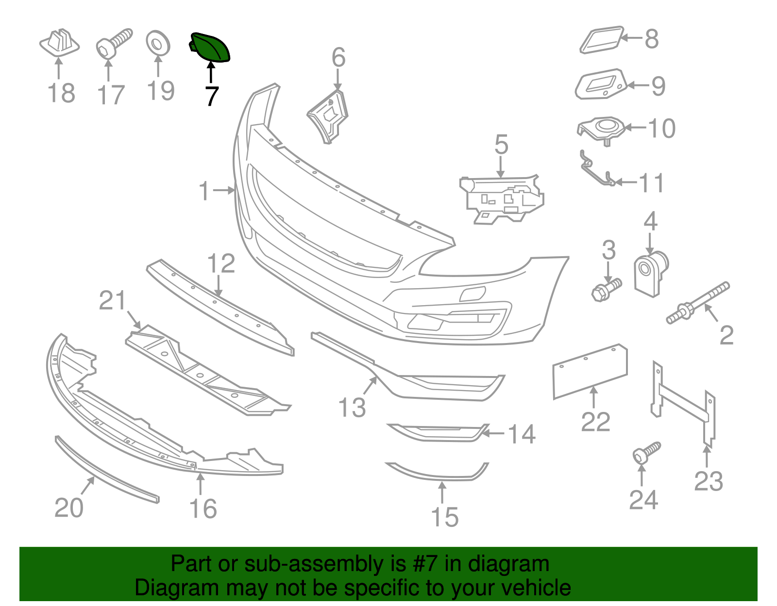 39820294 - Tow Eye Cap - front - 2014-2018 Volvo | Volvo OEM Parts Direct