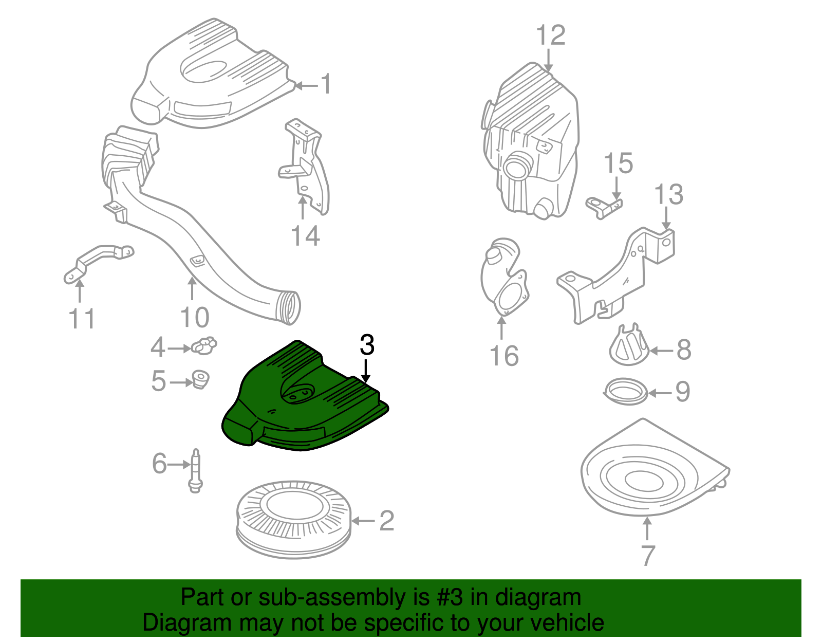 16526-3S500 - 1998-2004 Nissan - Upper Cover | Anicra Nissan Parts