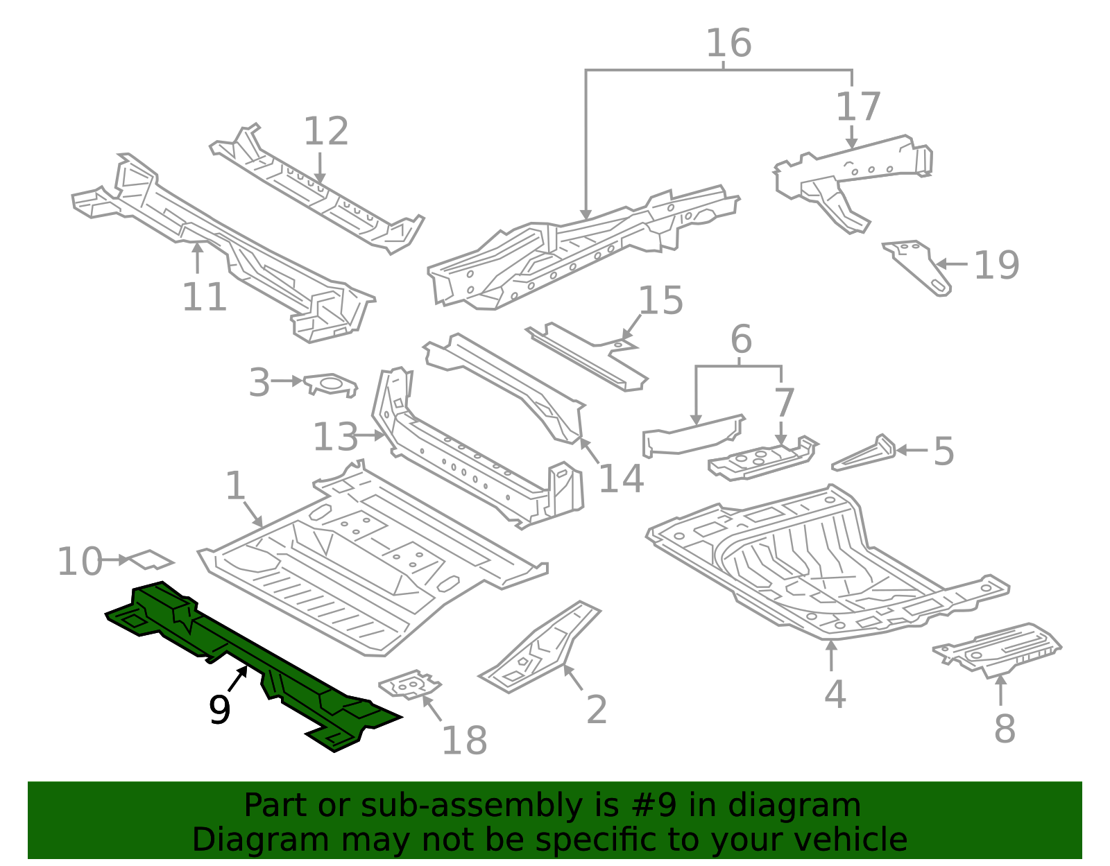 2019-2025 Toyota Front Cross-Member 58202-42040 | Toyota Parts Center