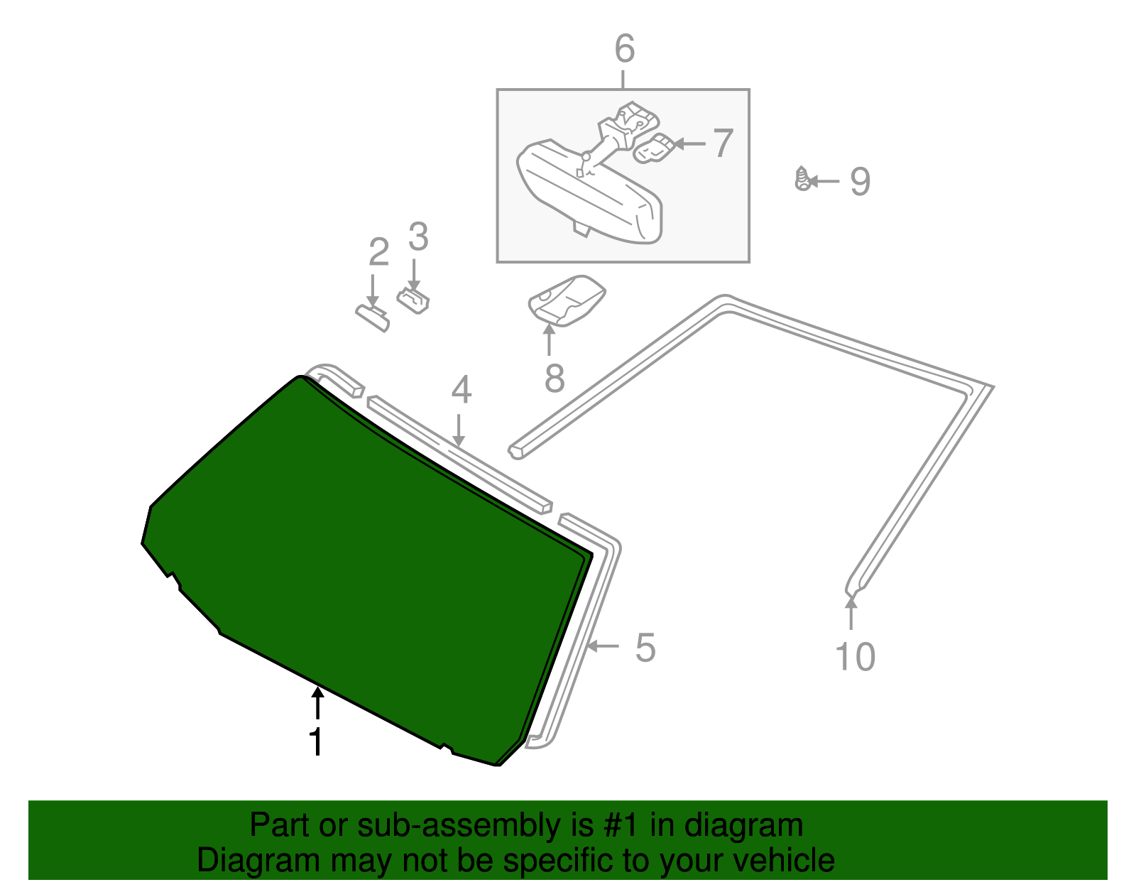 56111-53042 - Glass 2002-2005 Lexus IS300 | Lexus of Stevens Creek Parts