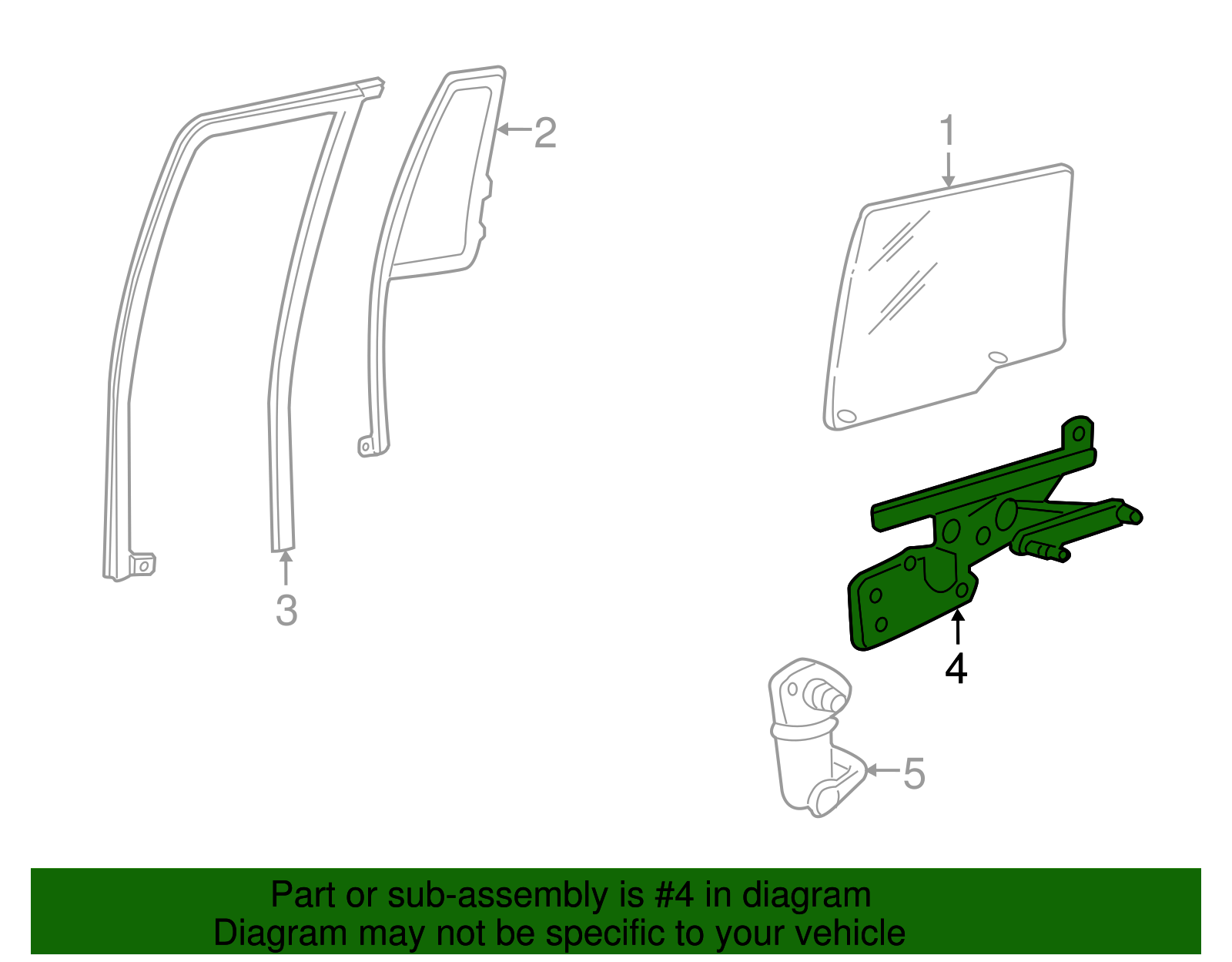2007-2017 Ford Motorcraft™ Window Regulator WLRA-75 | Miracle Ford Parts