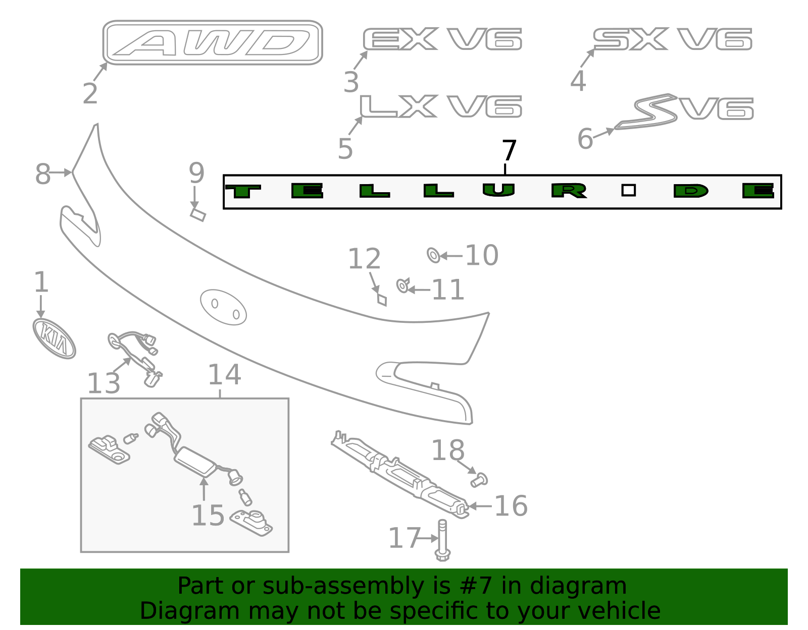 86310-S9050 - Nameplate 2020-2021 Kia Telluride | Kia.Parts Store