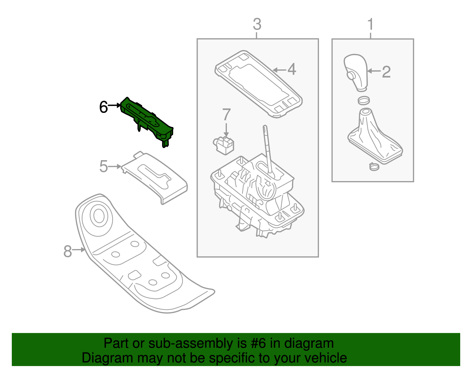 2008-2012 Audi Automatic Transmission Shift Indicator 8K1-713-463-A-3Q7 ...