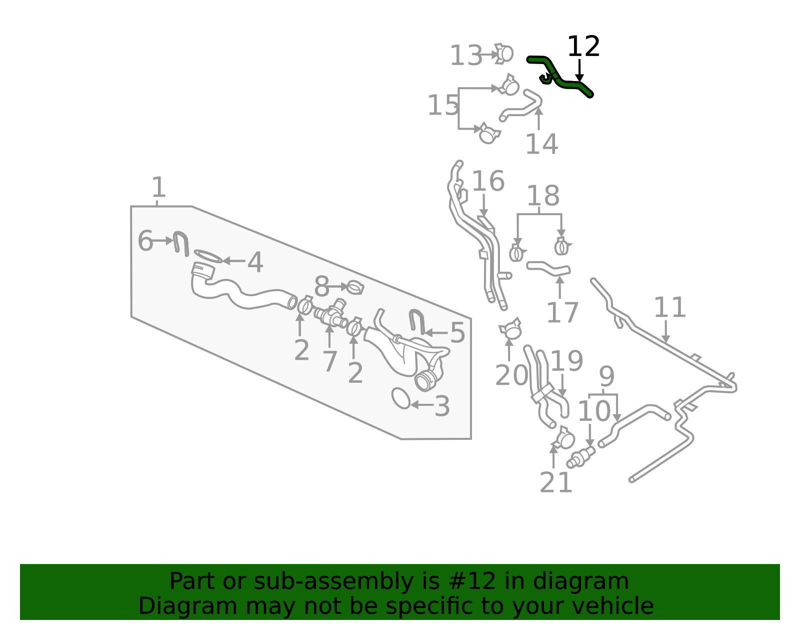 2009-2017 Volkswagen Overflow Hose 1K0-122-447-FT | OEM Parts Online
