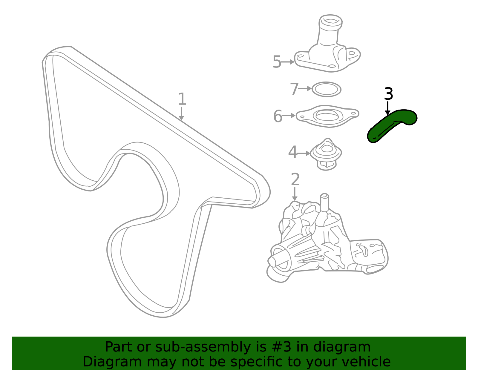 GM Parts | Genuine Water Pump Inlet Hose Part# 10242185 | GM Parts Store