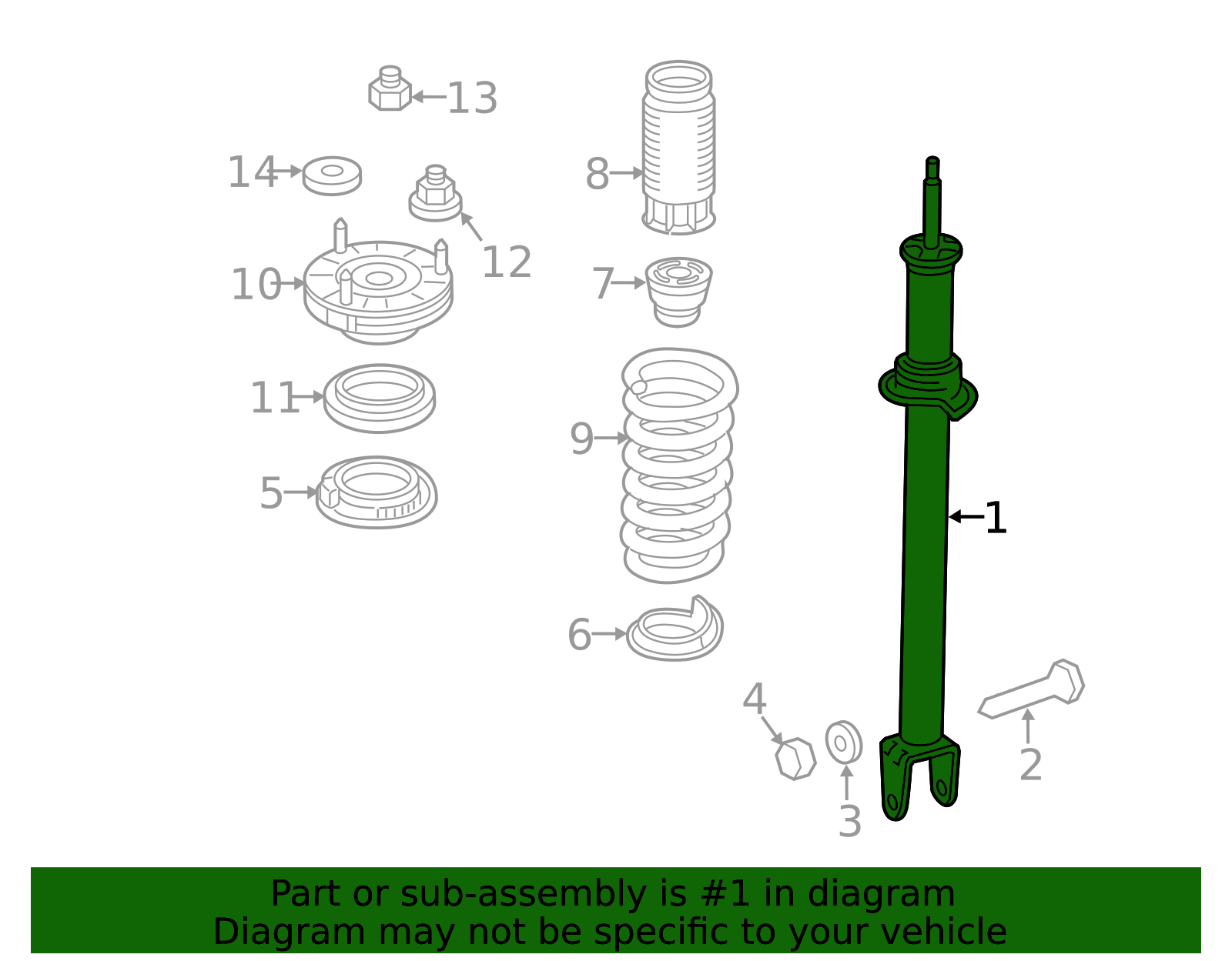 231-323-06-00 - Strut 2013-2020 Mercedes-Benz | Mercedes-Benz Premier Parts