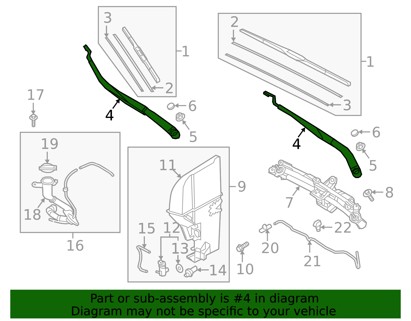 2020-2022 Genesis G90 Wiper Arm 98321-D2600 | MotorMotor