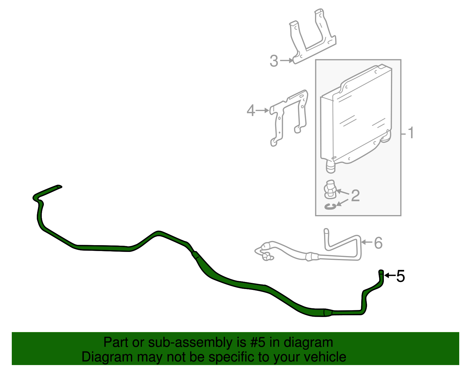 1992-1995 GM Automatic Transmission Fluid Auxiliary Cooler Inlet Line ...