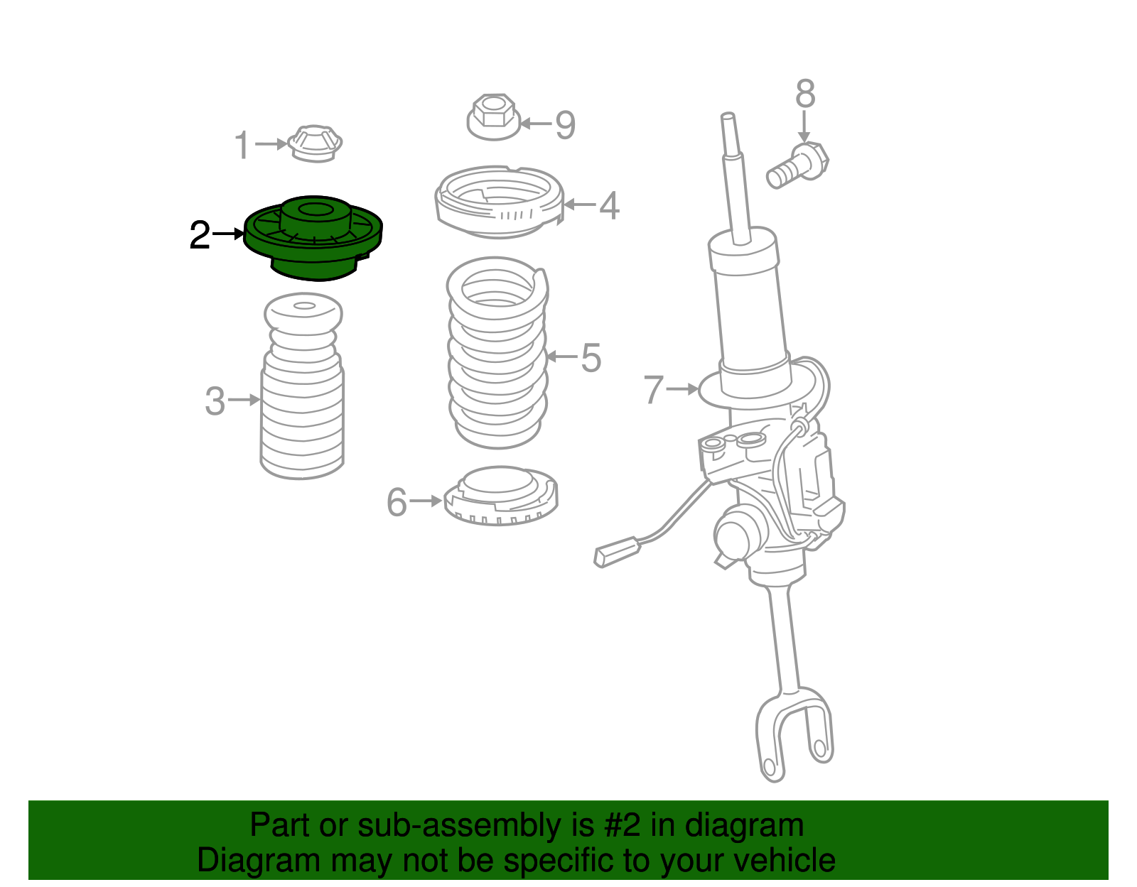 31306795081 - 2009-2019 BMW Suspension Strut Mount (31-30-6-795-081 ...