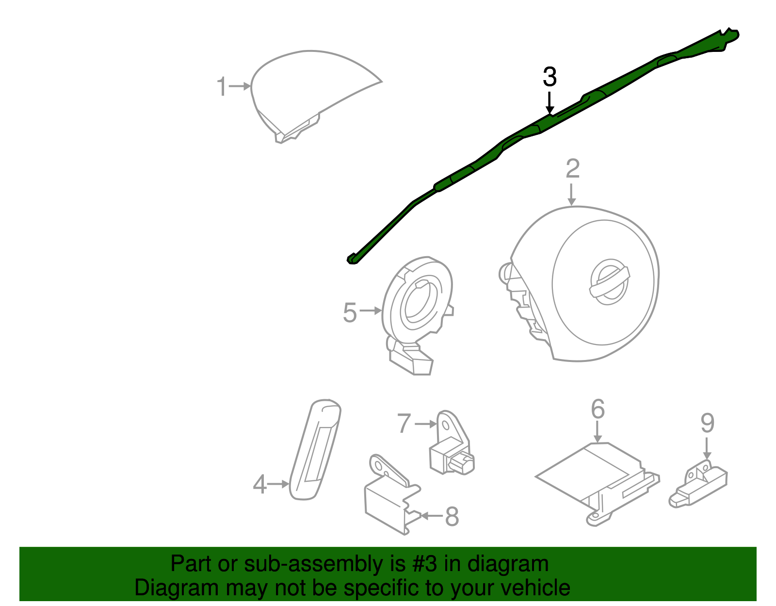 2017-2019 Nissan Inflator Curtain 985P0-9ME8A | Bill Kay Nissan Parts