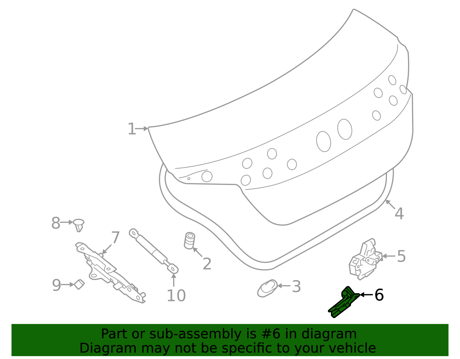 2022-2025 Toyota GR86 Deck Lid Striker SU003-09190 | MotorMotor