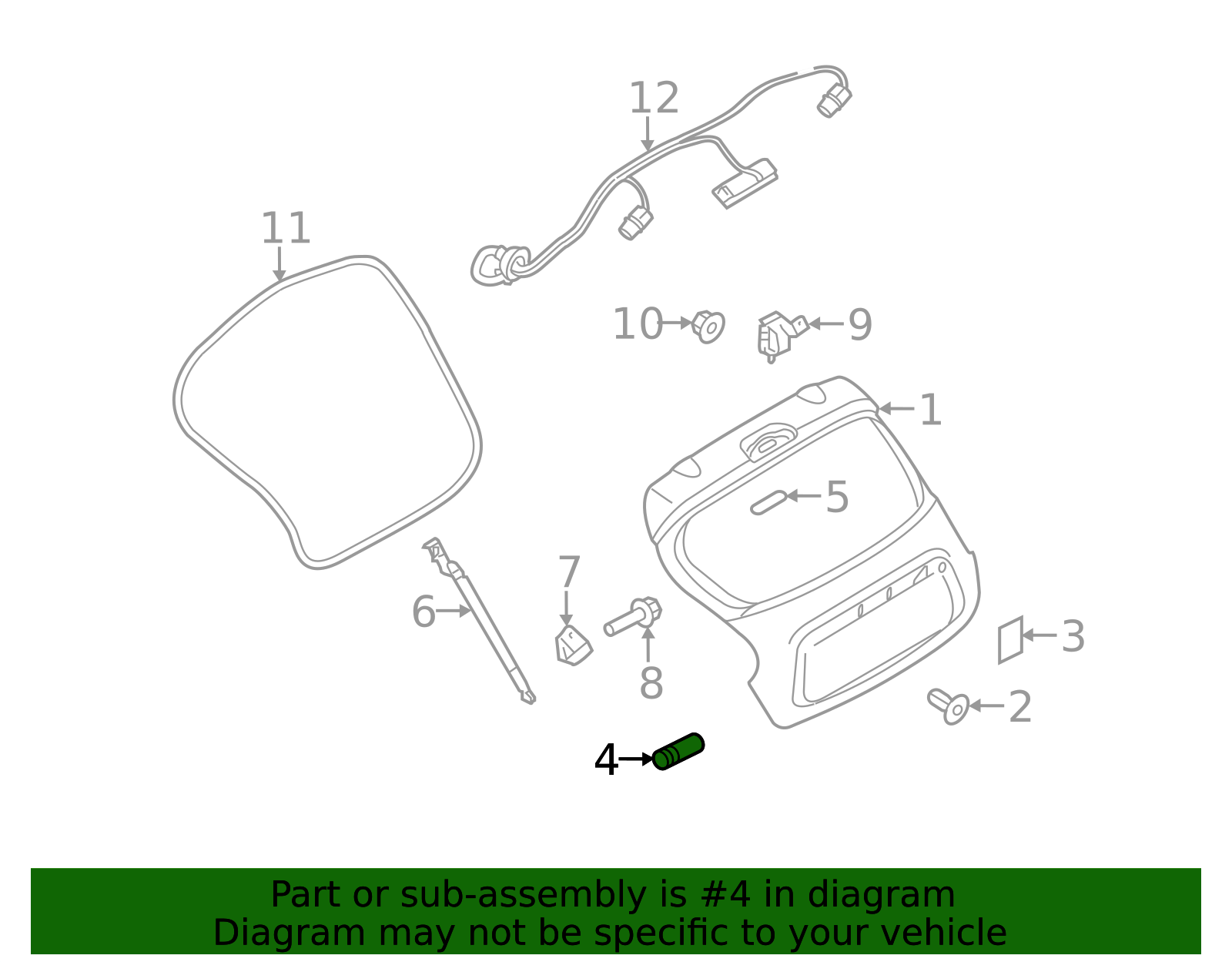 2011-2017 Nissan Lift Gate Bumper 90878-AU100 | Nissan Parts Central