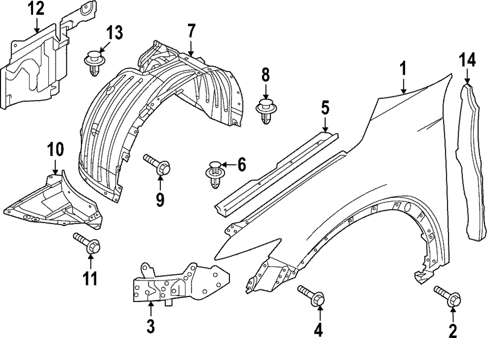 2023-2025 Mazda CX-50 Front Bracket va4052240 | TascaParts.com