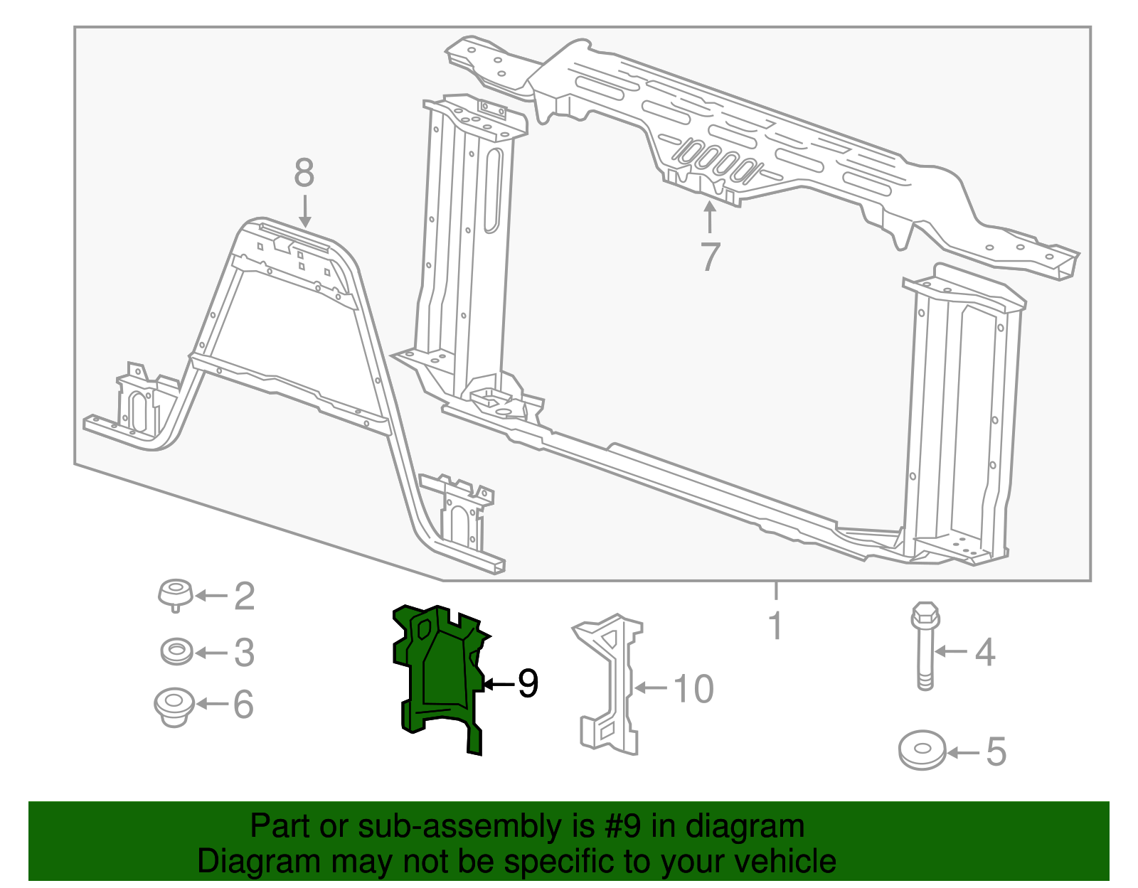 2007-2014 GM Hood Stop Bracket 25811768 | Hadwin-White Parts